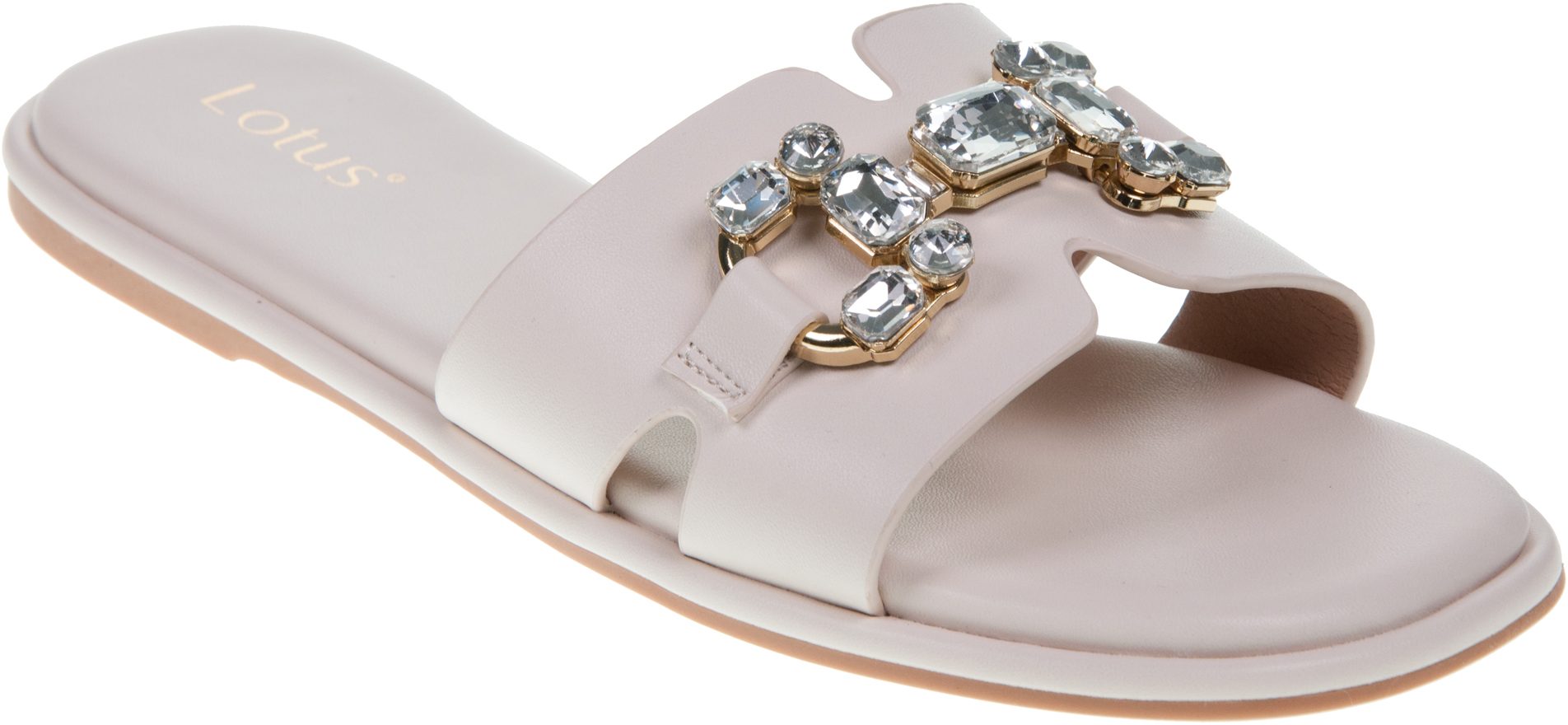 Lotus Fano White ULP307 WW - Mule Sandals - Humphries Shoes