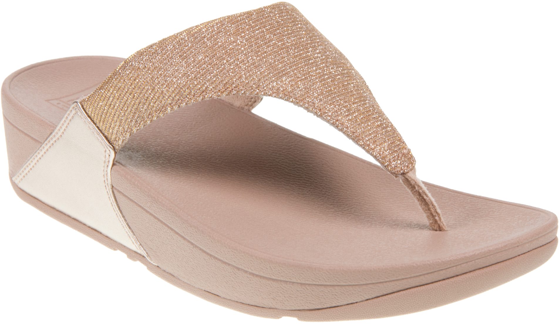 FitFlop Lulu Shimmerlux FZ7 Latte Beige FZ7 A94 - Toe Post Sandals - Humphries Shoes