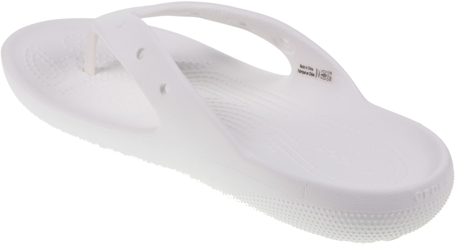 Crocs Classic Flip V2 White 209402-100 - Toe Post Sandals - Humphries Shoes