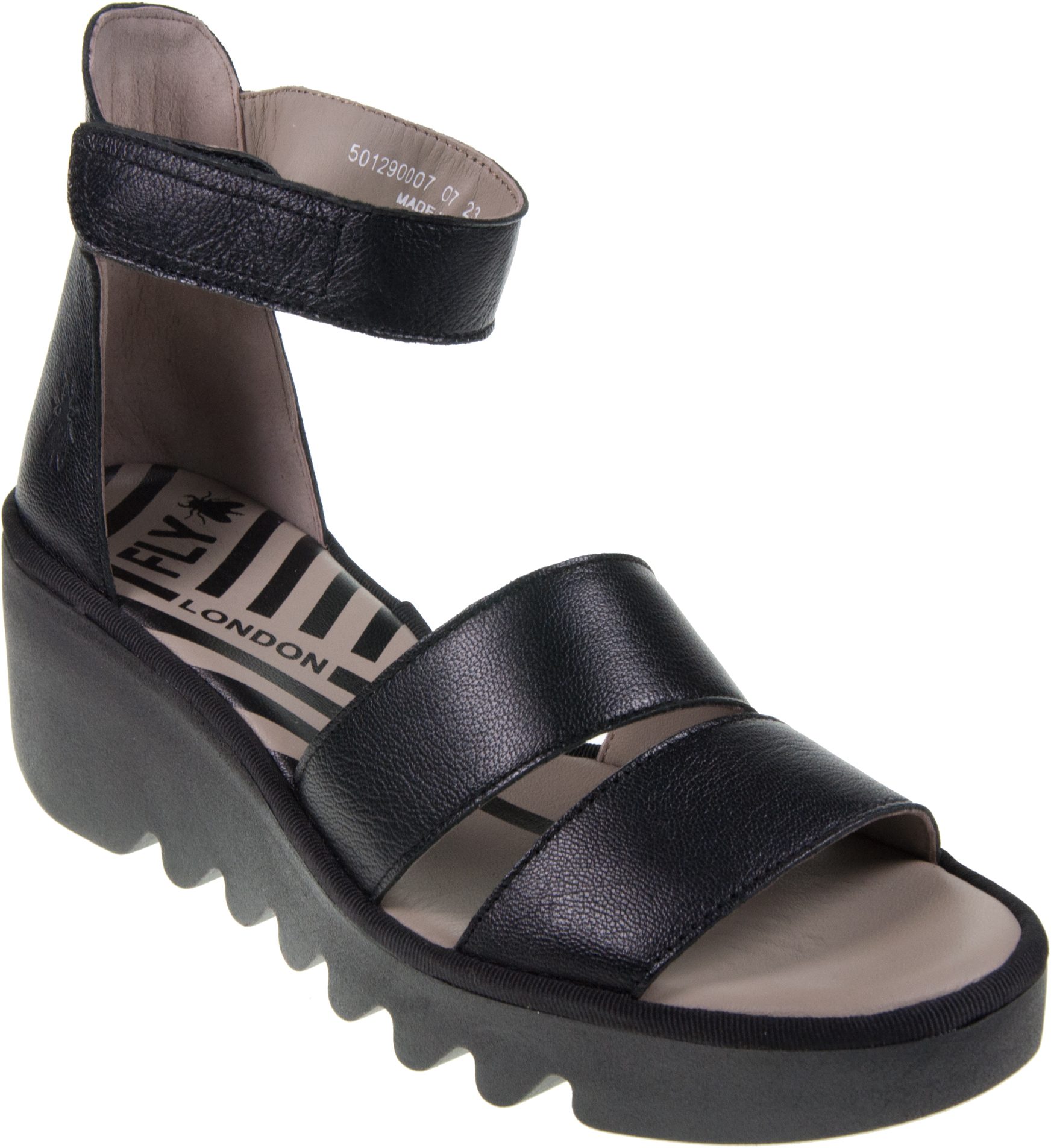 Fly London Bono 290 Black P501290007 - Full Sandals - Humphries Shoes