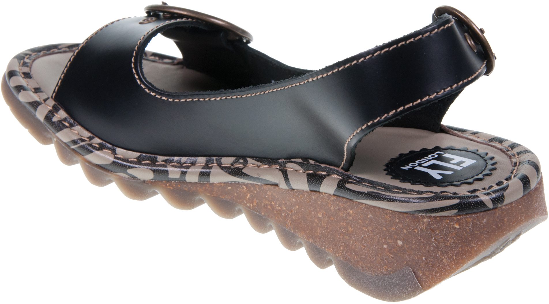 Fly London Tram Black Leather P500723000 - Everyday Shoes - Humphries Shoes