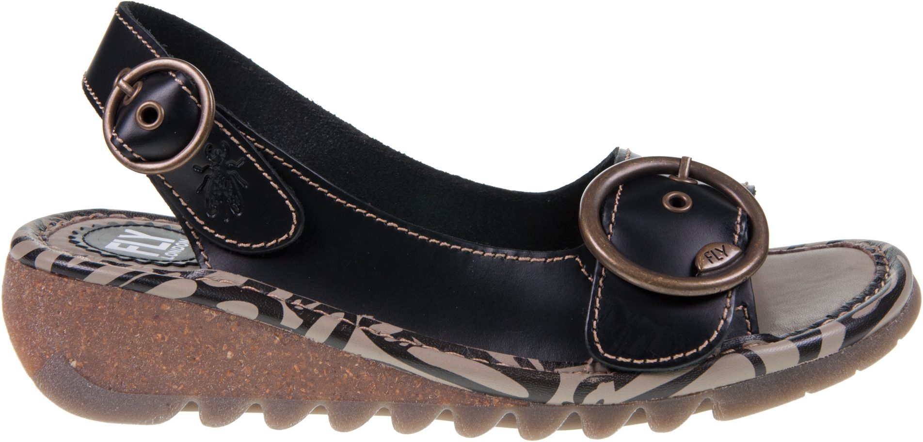 Fly London Tram Black Leather P500723000 - Everyday Shoes - Humphries Shoes