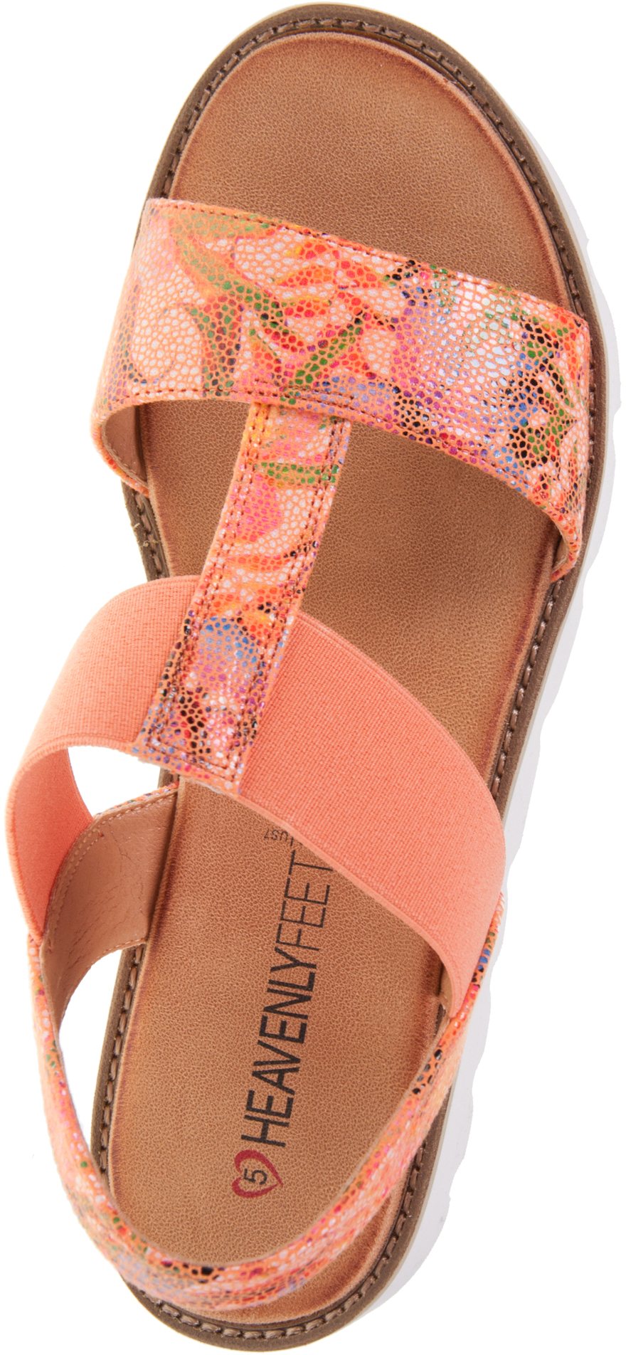 Heavenly Feet Ritz Floral Orange SM0002782 - Full Sandals - Humphries Shoes