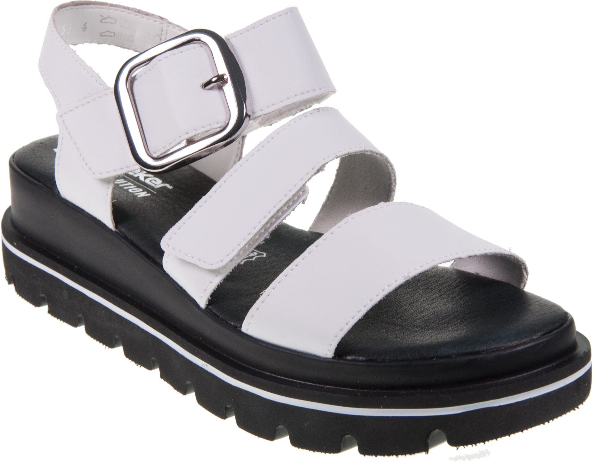 Rieker W1650 Ivory White W1650-80 - Full Sandals - Humphries Shoes