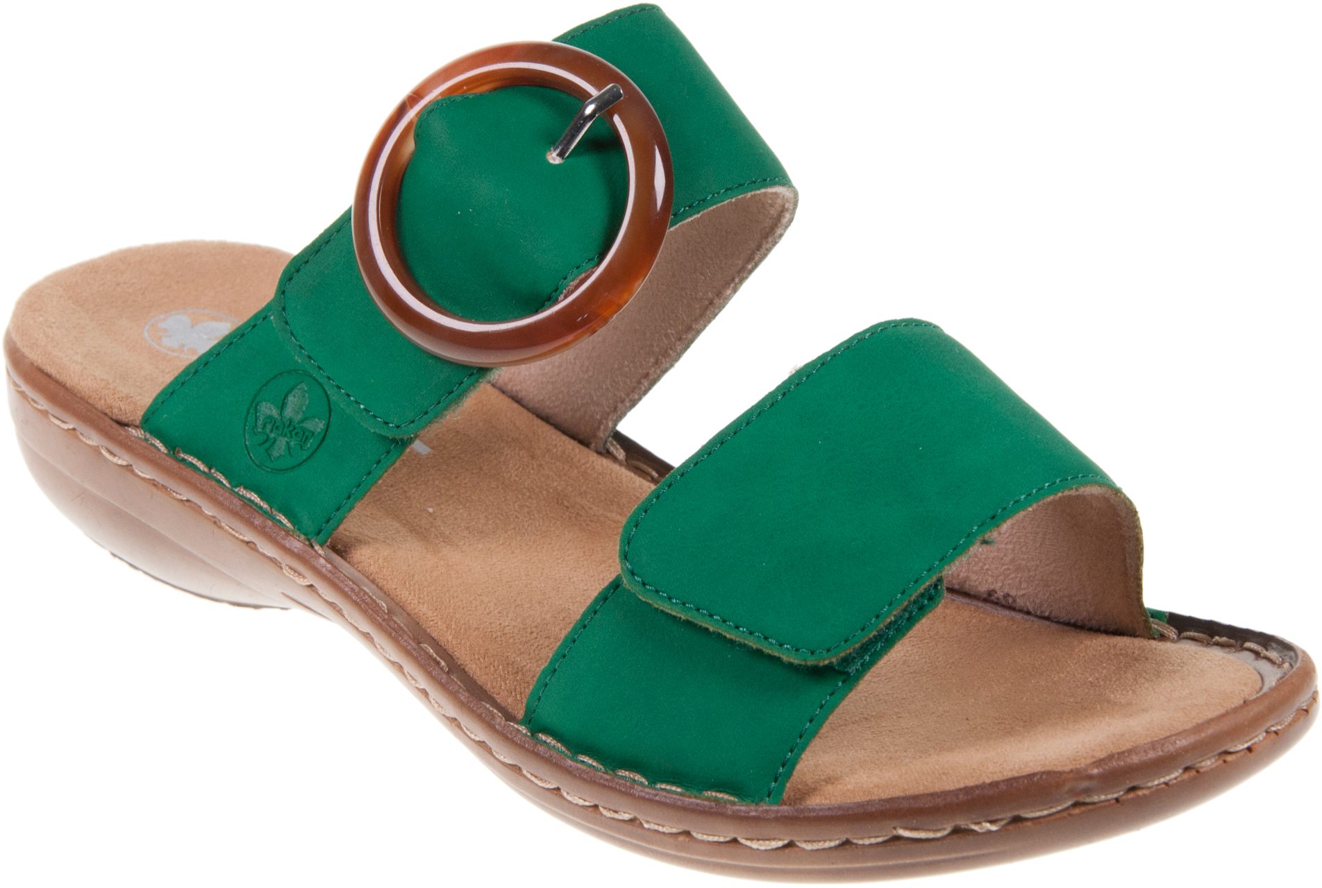 Rieker 60894 Regina Green 60894-52 - Mule Sandals - Humphries Shoes