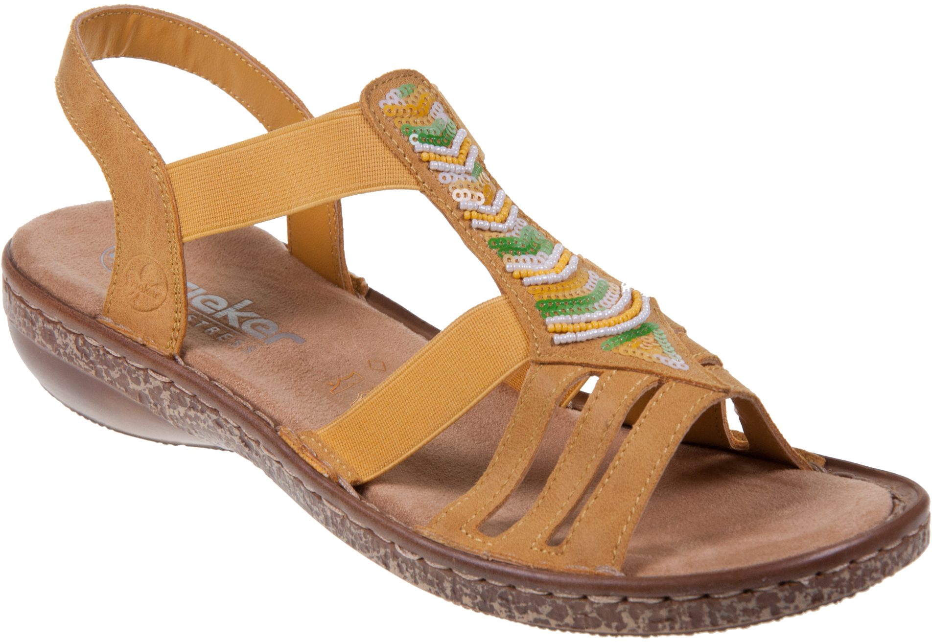 Rieker 62808 Regina Yellow 62808-68 - Full Sandals - Humphries Shoes