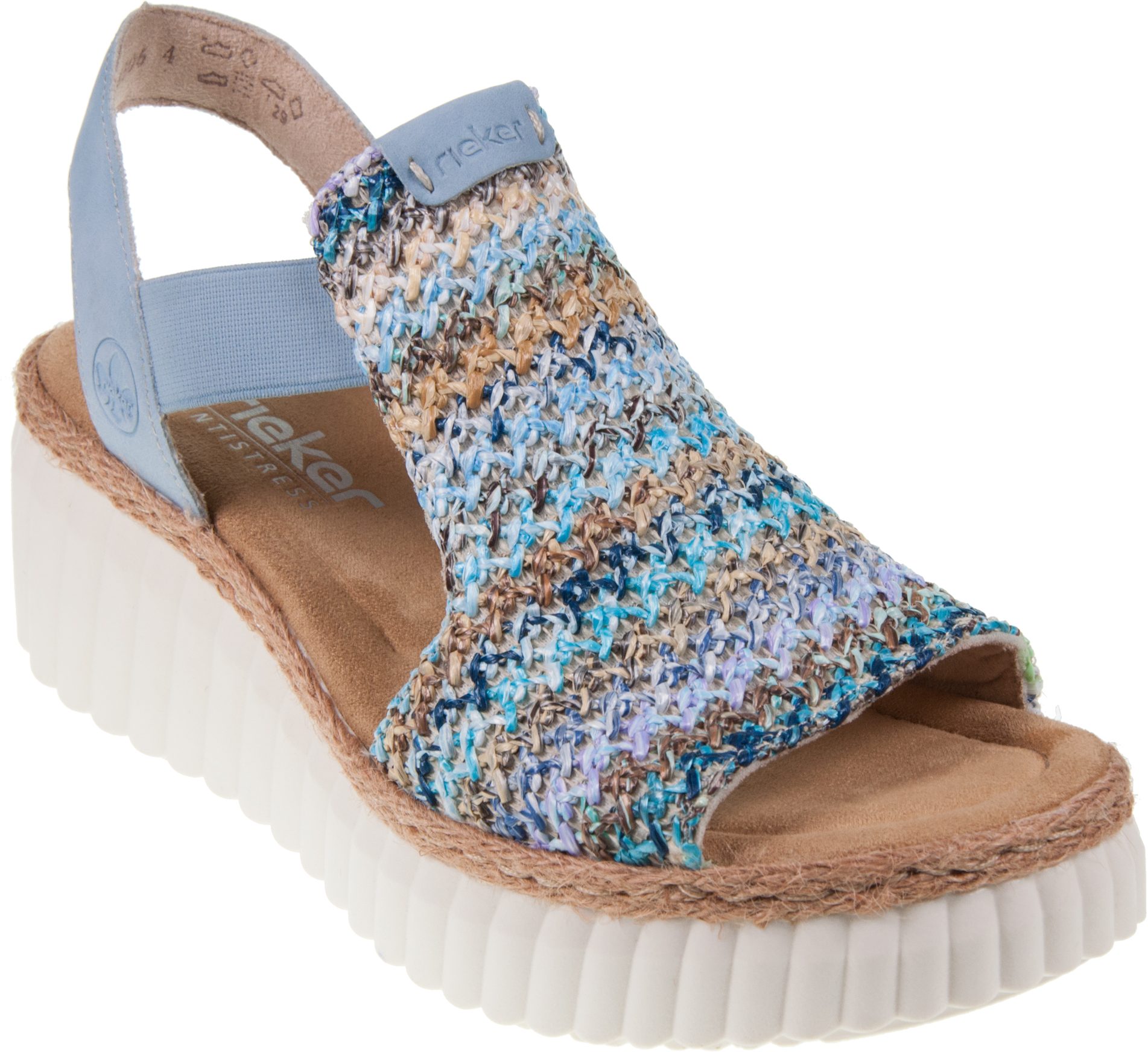 Rieker 69172 Rose Blue Multi 69172-91 - Full Sandals - Humphries Shoes