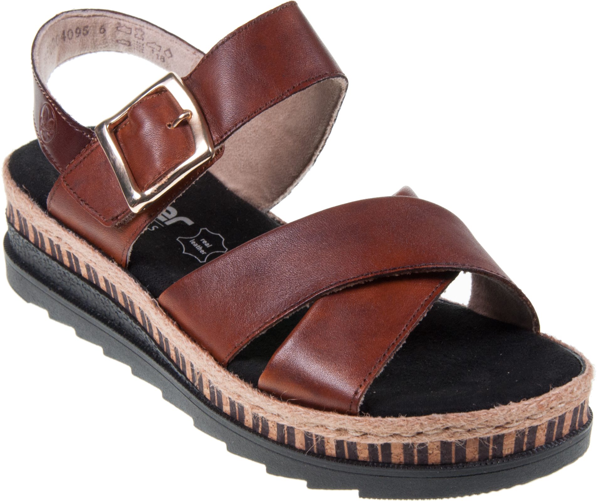Rieker V7951 Regina Peanut V7951-24 - Full Sandals - Humphries Shoes