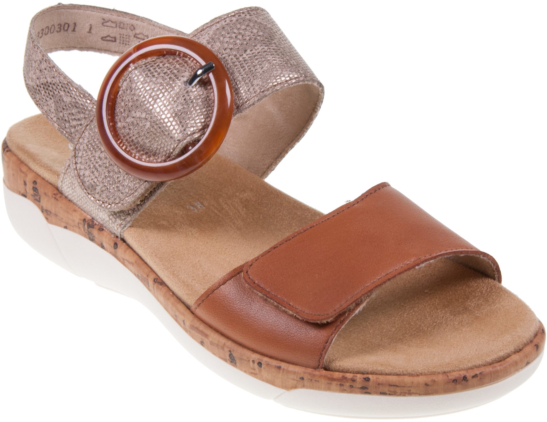 Remonte R6853 Tan / Clay Metallic R6853-90 - Full Sandals - Humphries Shoes