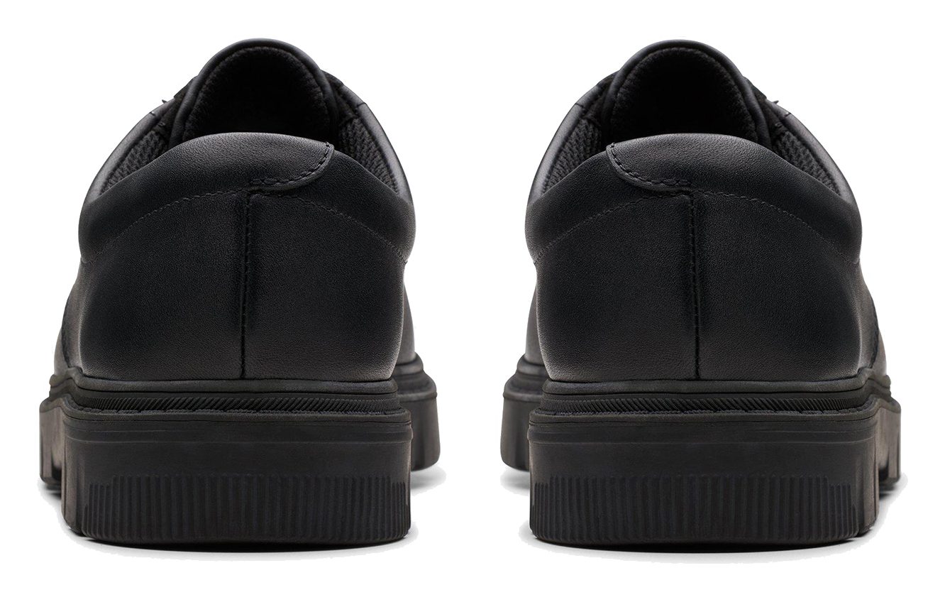 Clarks Lorcam Loop Youth Black Leather 26178301 - Boys School Shoes ...
