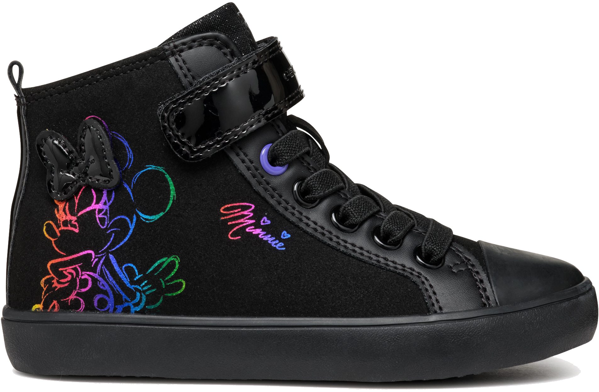 Geox J Gisli G E Black / Violet J464NE 0AU02C92 - Girls Shoes ...