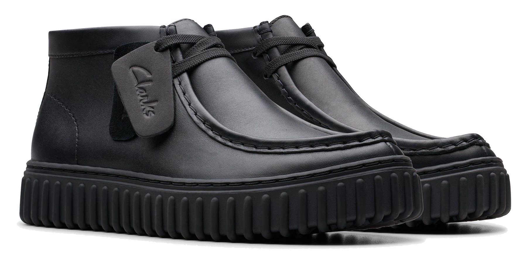 Clarks Tor Hill Older Black Leather 26179275 - Boys Shoes - Humphries Shoes