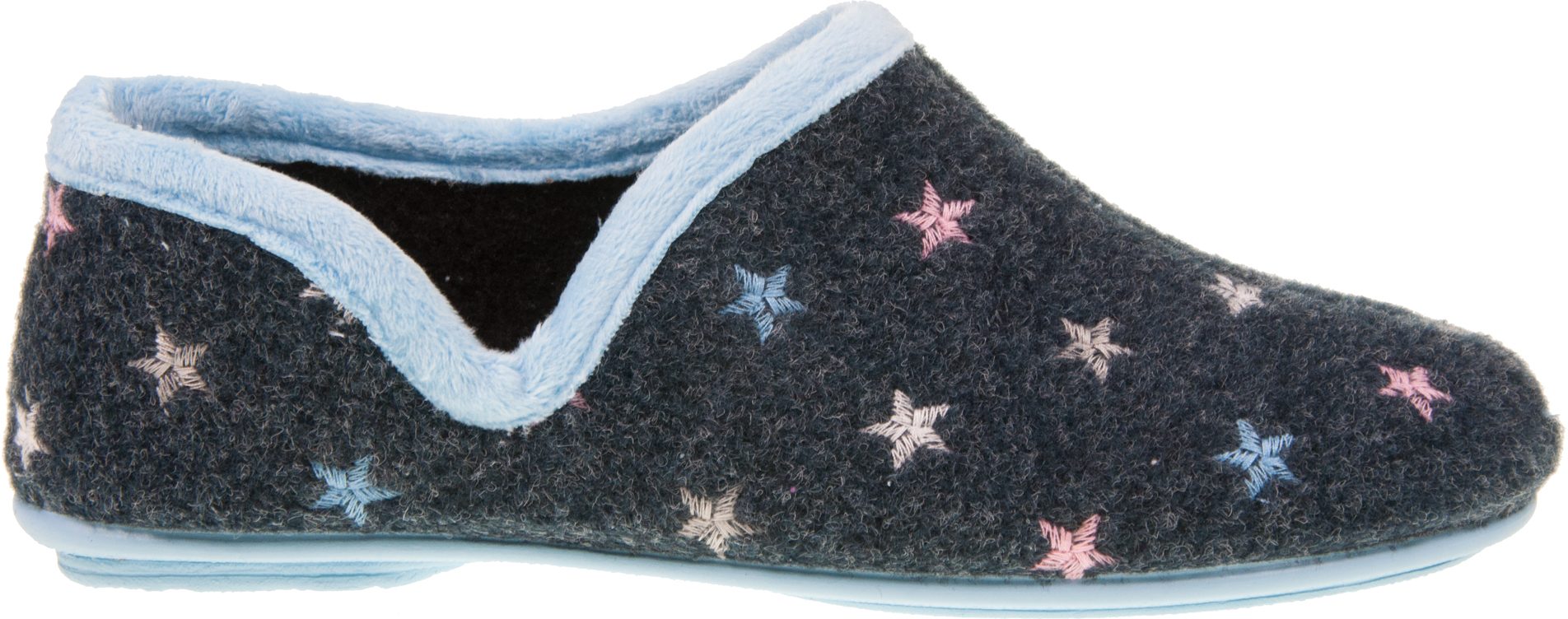 Dunlop Aria Navy Blue LS177 C - Full Slippers - Humphries Shoes