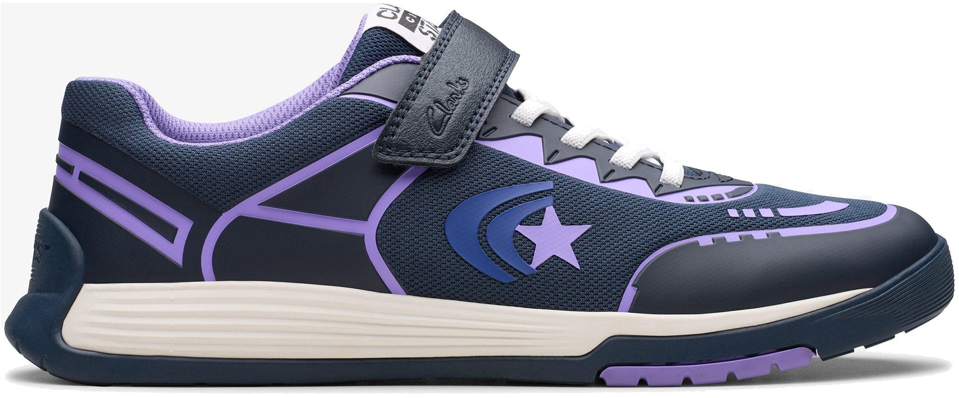 Clarks Cica Star Flex Youth Navy Purple 26178949 - Girls Shoes ...