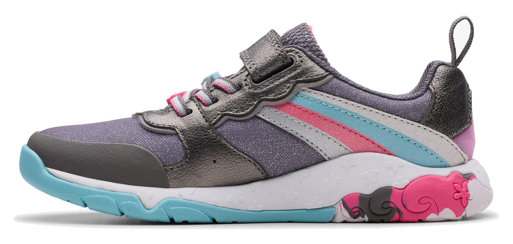 Clarks Tidal Star Kids Gun Metal 26179308 - Girls Shoes - Humphries Shoes