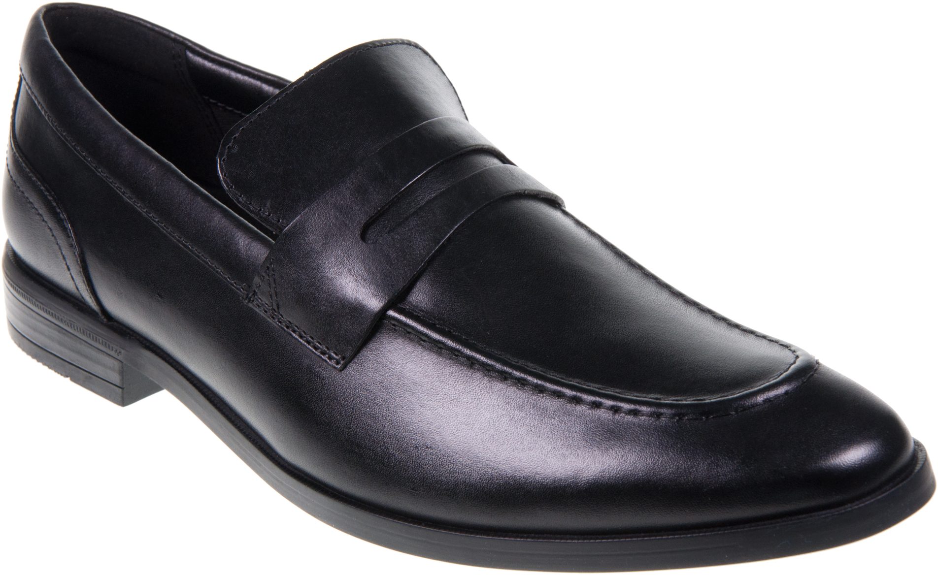 Clarks Brandon Step Black Leather 26178492 - Formal Shoes - Humphries Shoes