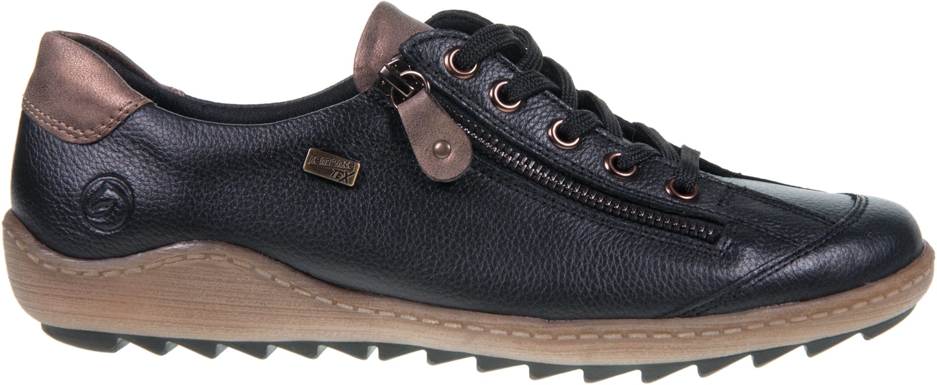 Remonte Liv Shoe Black Leather R1402-08 - Everyday Shoes - Humphries Shoes