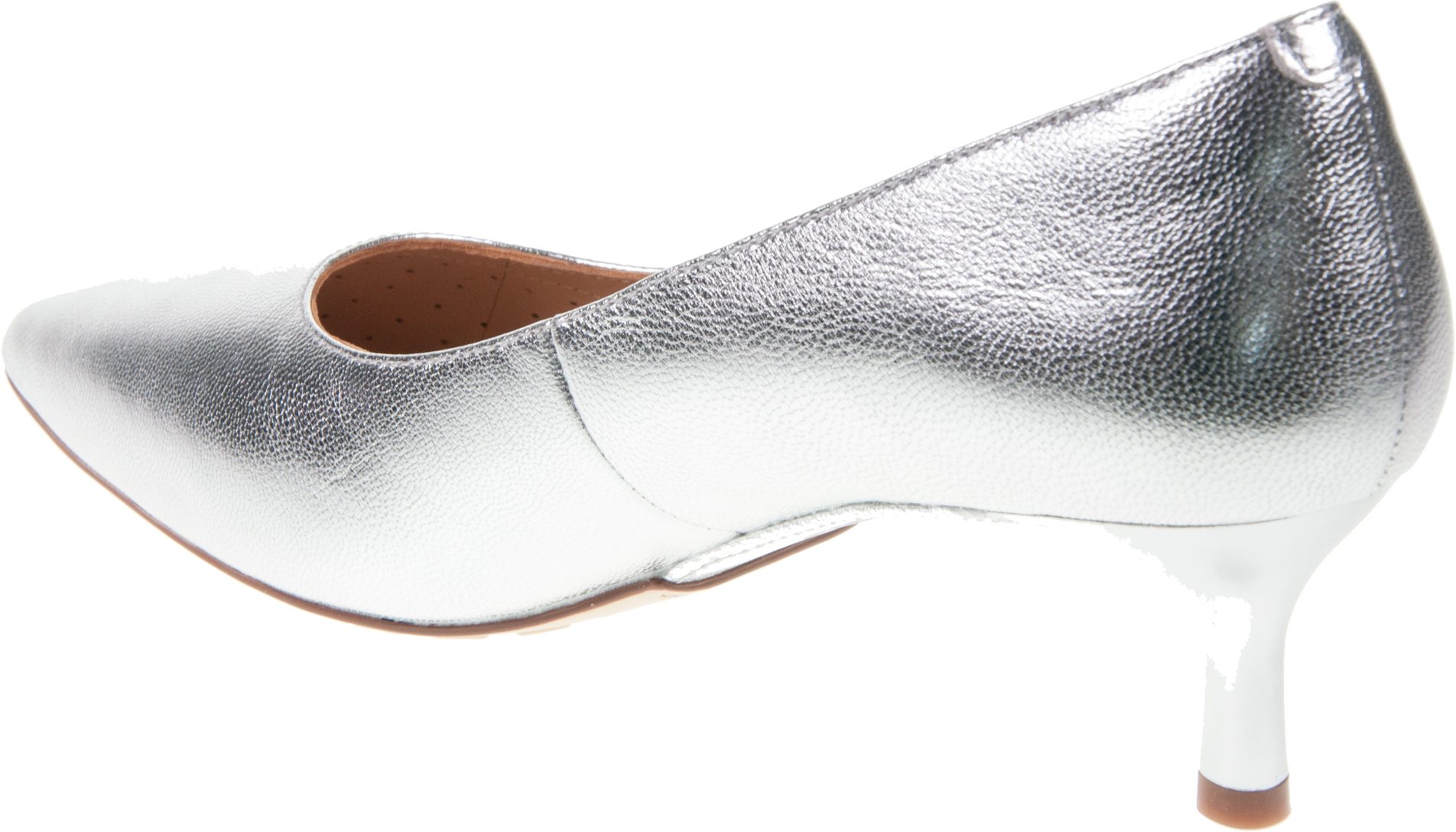 Clarks Adela Court Silver Leather 26179301 - Court Shoes - Humphries Shoes
