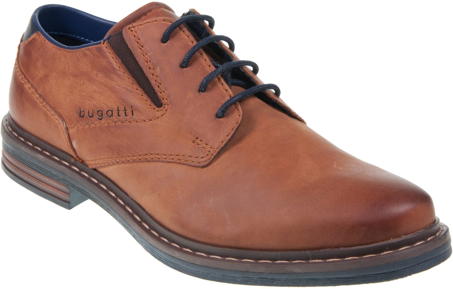 Bugatti Shoes AOC01 Rigalo Evo Waxed Cognac 311 AOC01 3500 6300 - Casual Shoes - Humphries Shoes