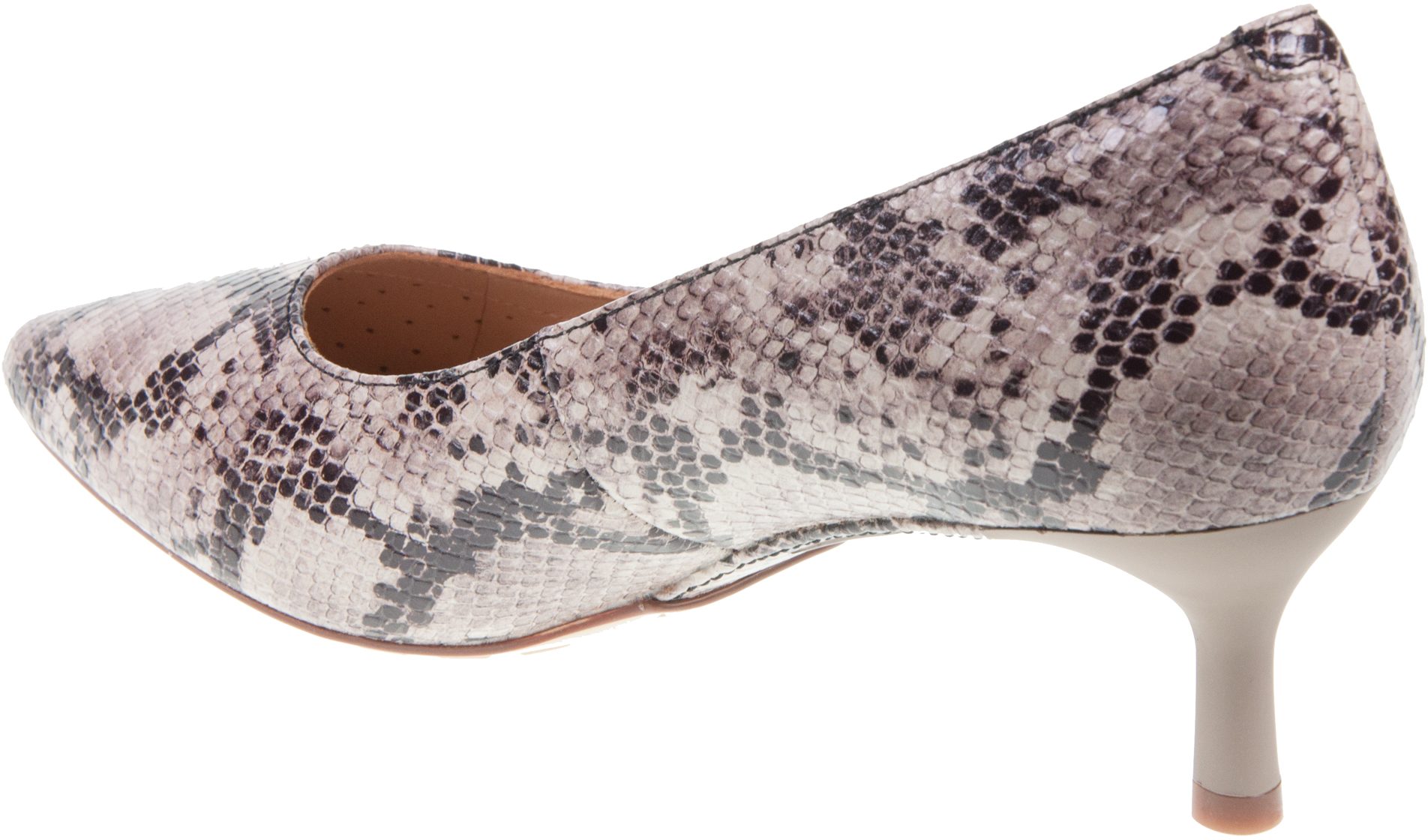 Clarks Adela Court Grey Snake Leather 26179298 - Court Shoes ...