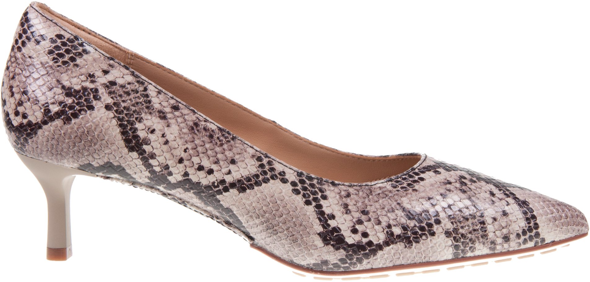 Clarks Adela Court Grey Snake Leather 26179298 - Court Shoes ...