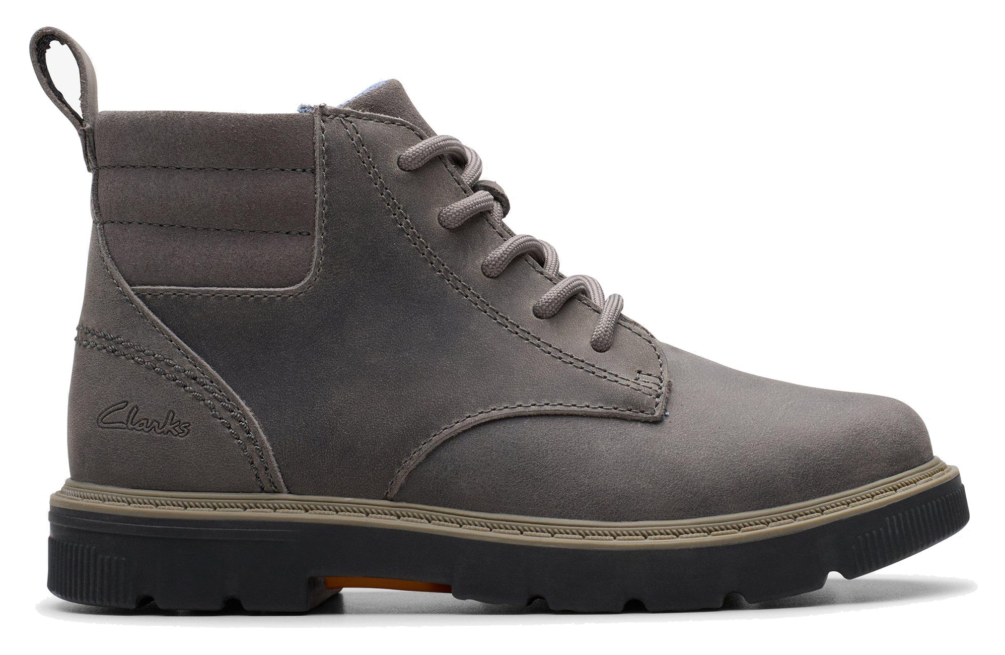 Clarks Lorcam Trail Older Dark Grey 26178384 - Boys Boots - Humphries Shoes