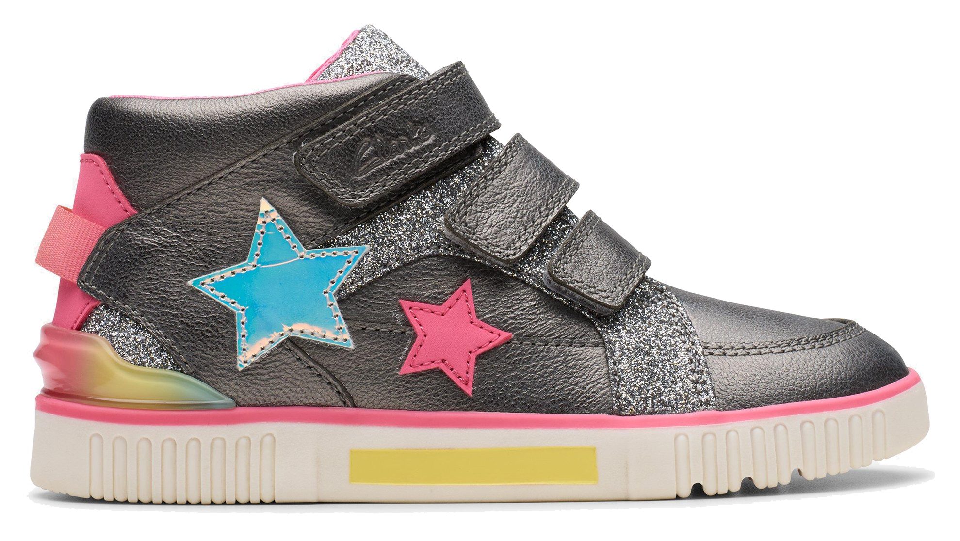 Clarks Oslo Play Kids Gun Metal 26179059 - Girls Boots - Humphries Shoes