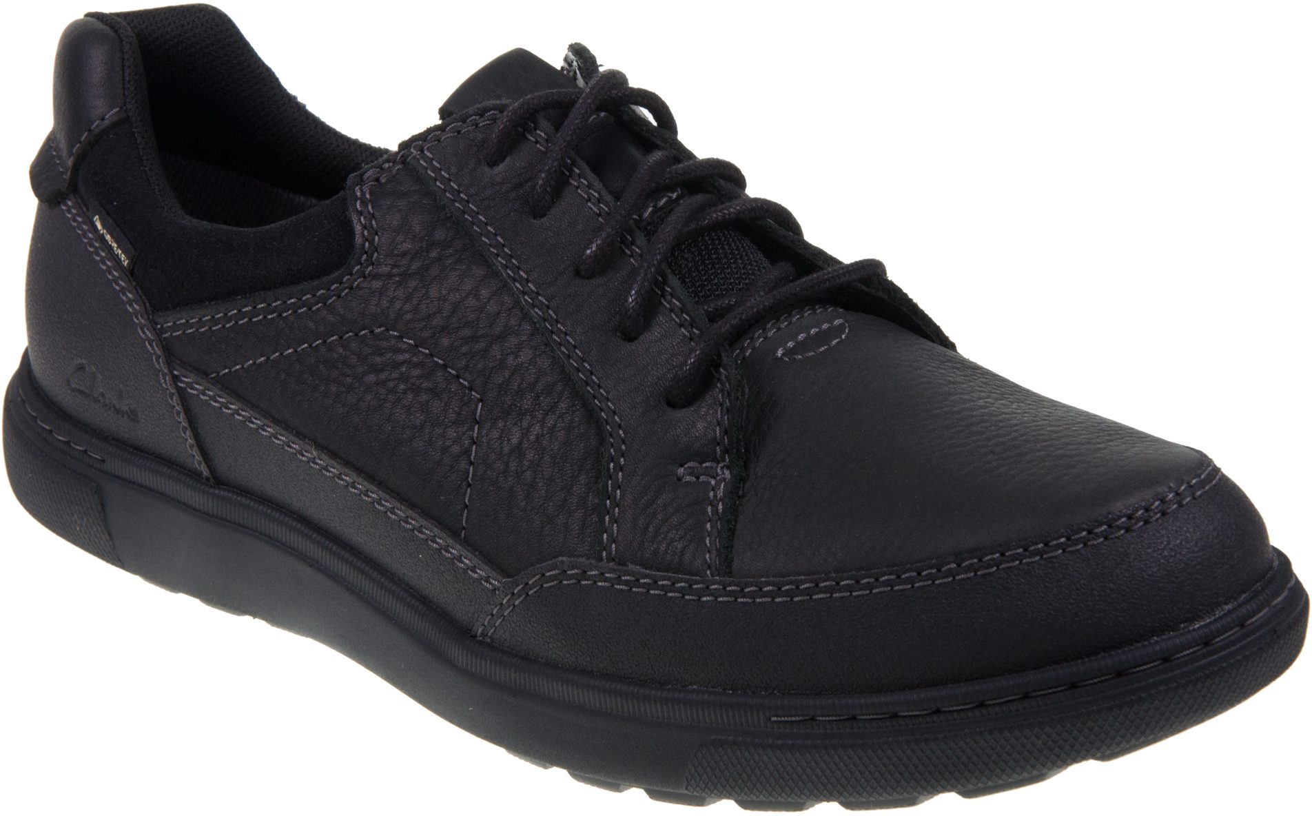 Clarks Mapstone Lo Gore-Tex Black Leather 26180265 - Casual Shoes ...