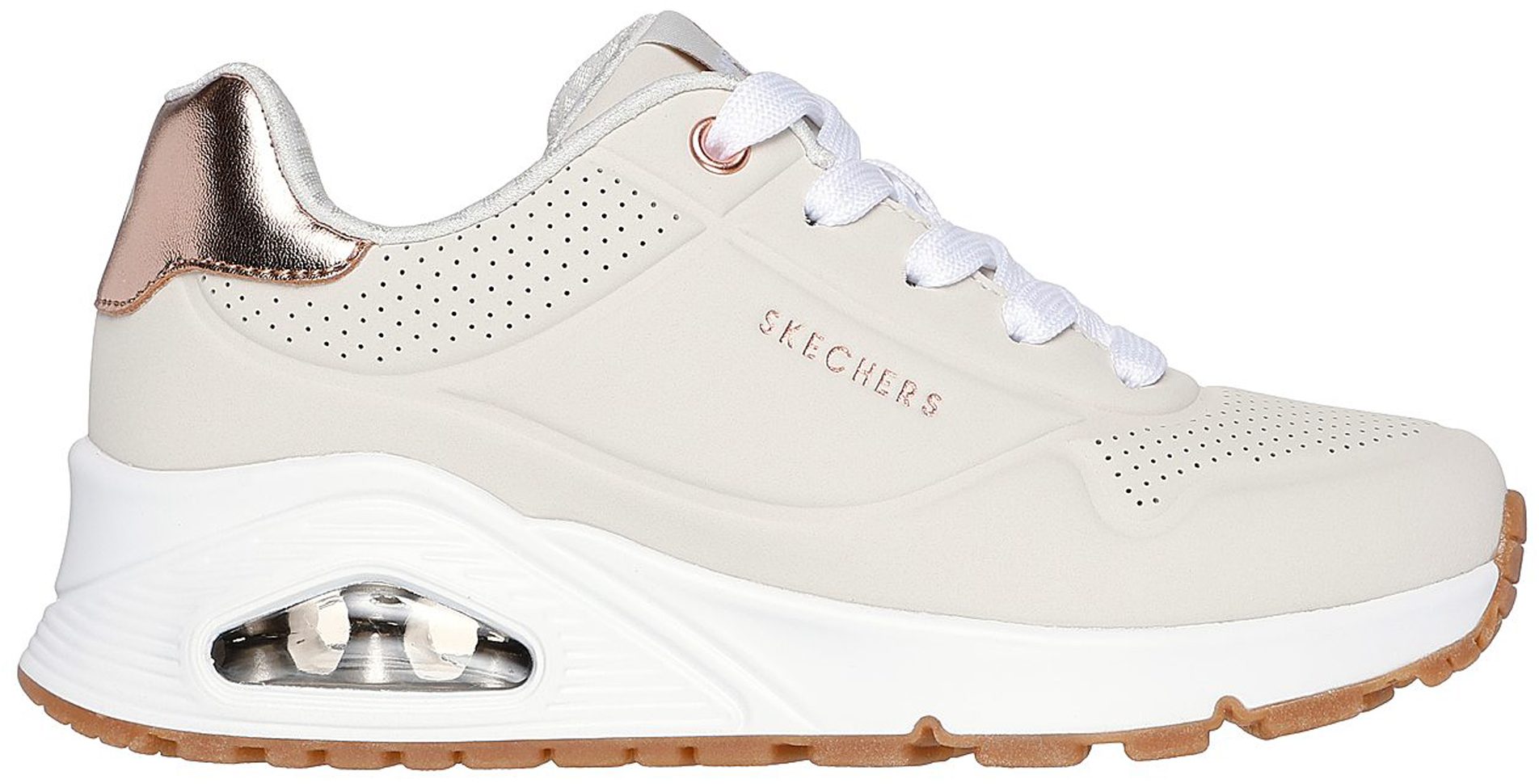 Skechers Uno Gen1 - Shimmer Away Natural 310545L NAT - Girls Shoes ...