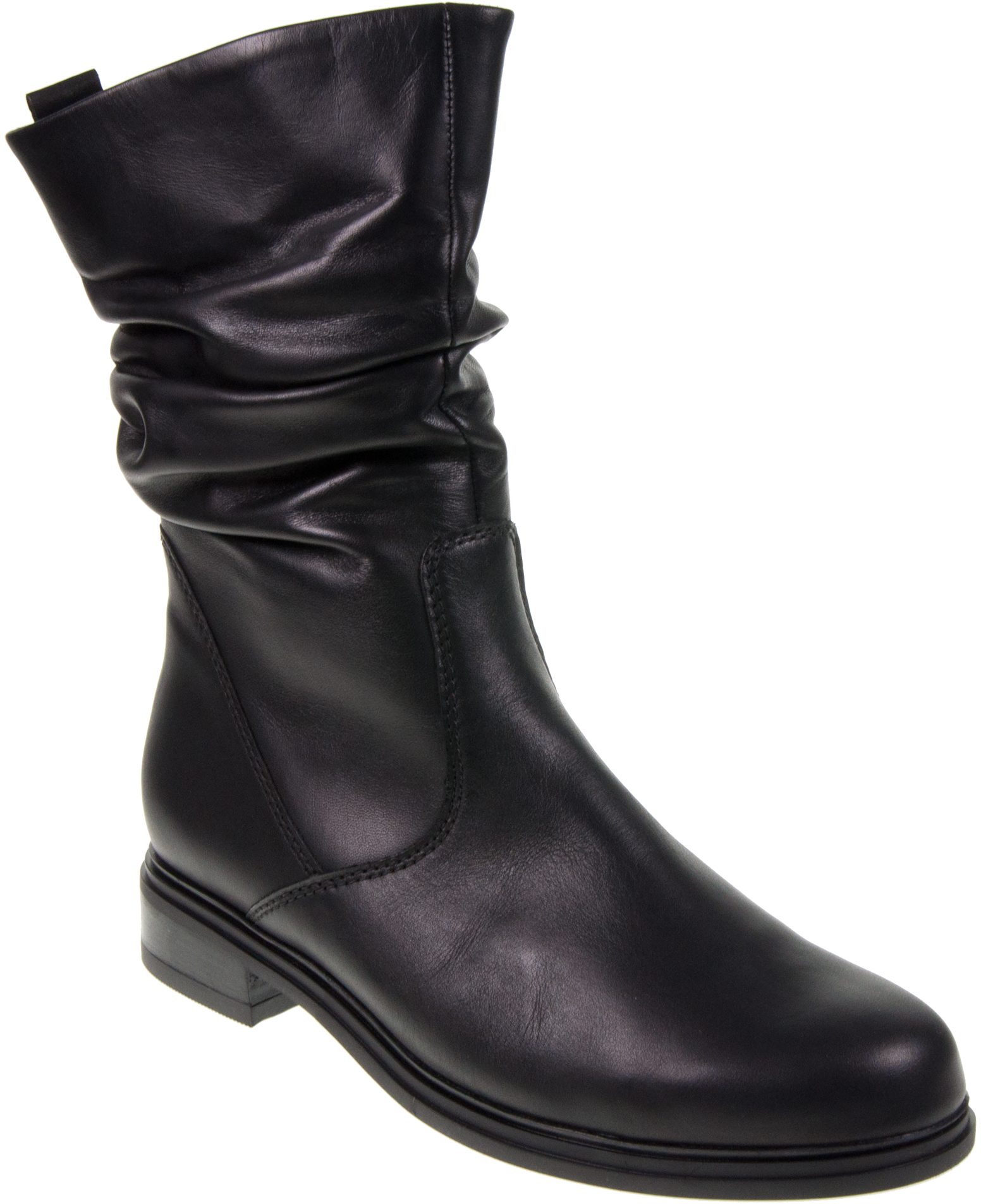 Gabor Hodie Black Leather 52.793.57 - Calf Boots - Humphries Shoes