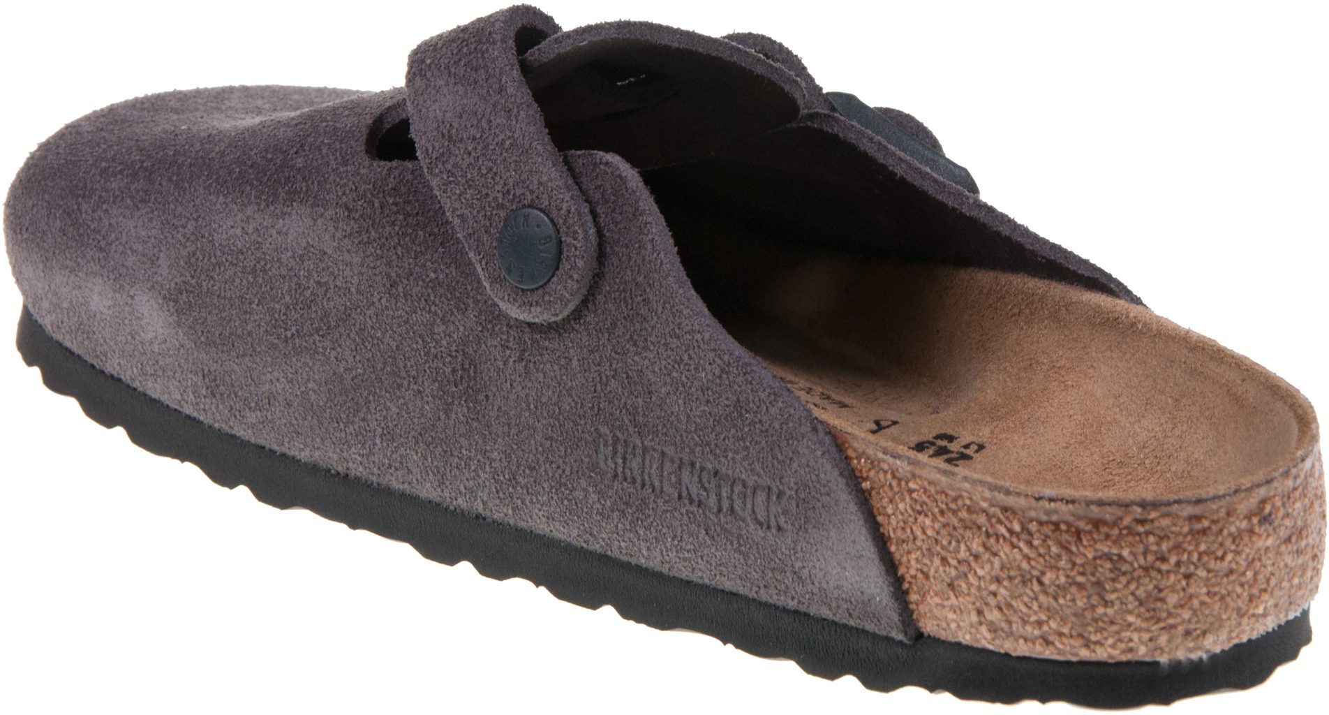 Birkenstock Boston Velvet Grey 1028602 - Clogs - Humphries Shoes