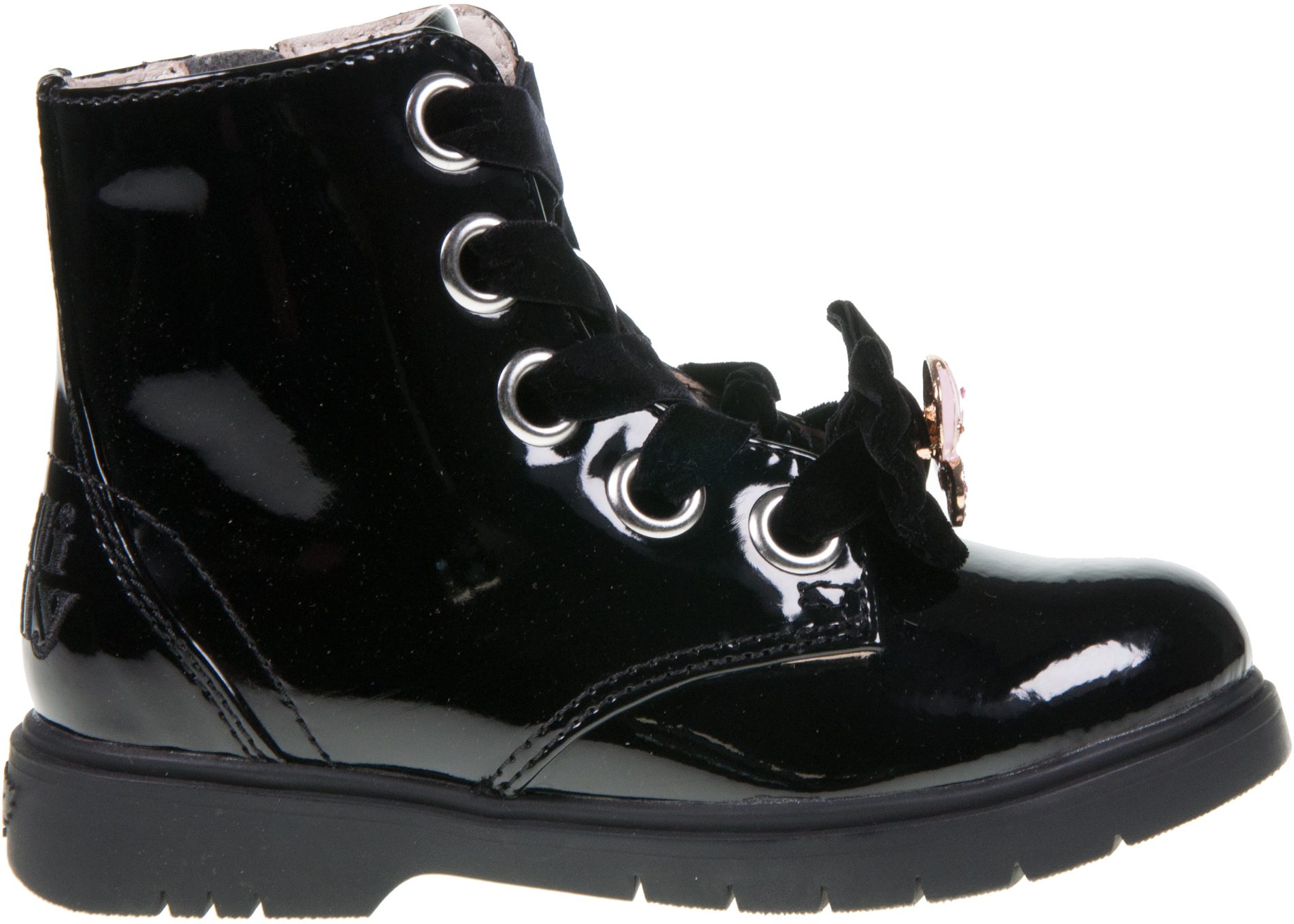 Lelli Kelly Fior Di Fiocco Boot Black Patent HF4330 AVR - NE01 - Girls ...