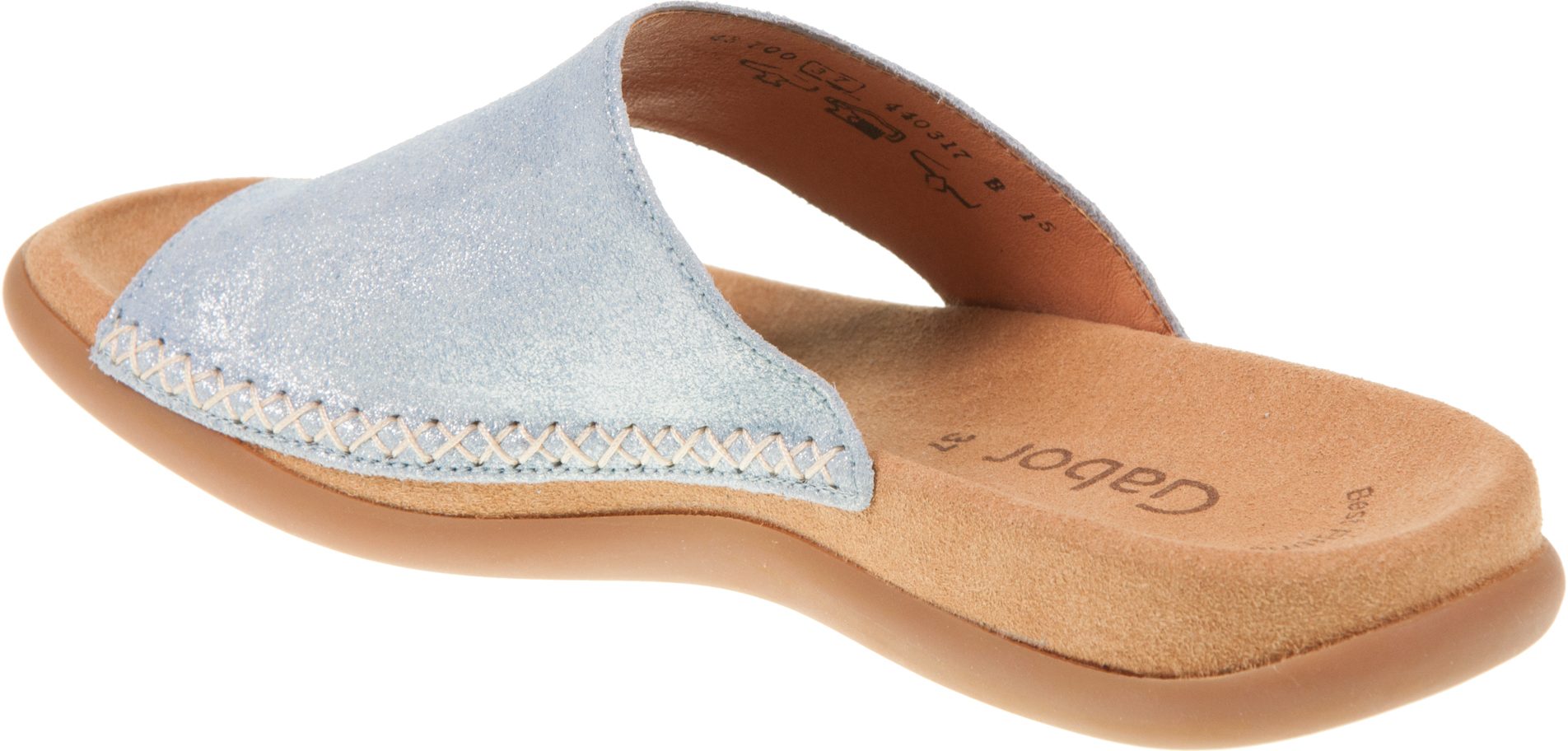 Gabor Lanzarote Aqua Metallic 43.700.66 - Mule Sandals - Humphries Shoes