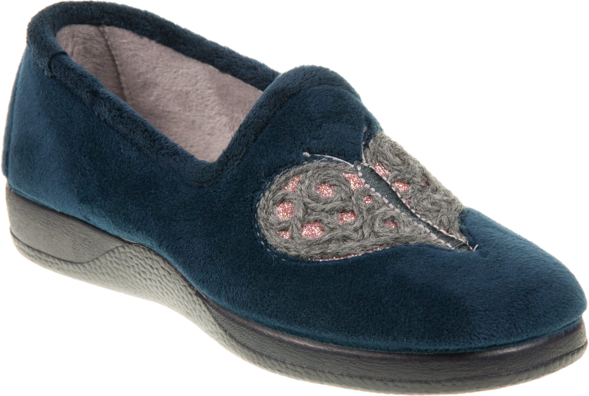 DeValverde 1172 Navy 1172 - Full Slippers - Humphries Shoes