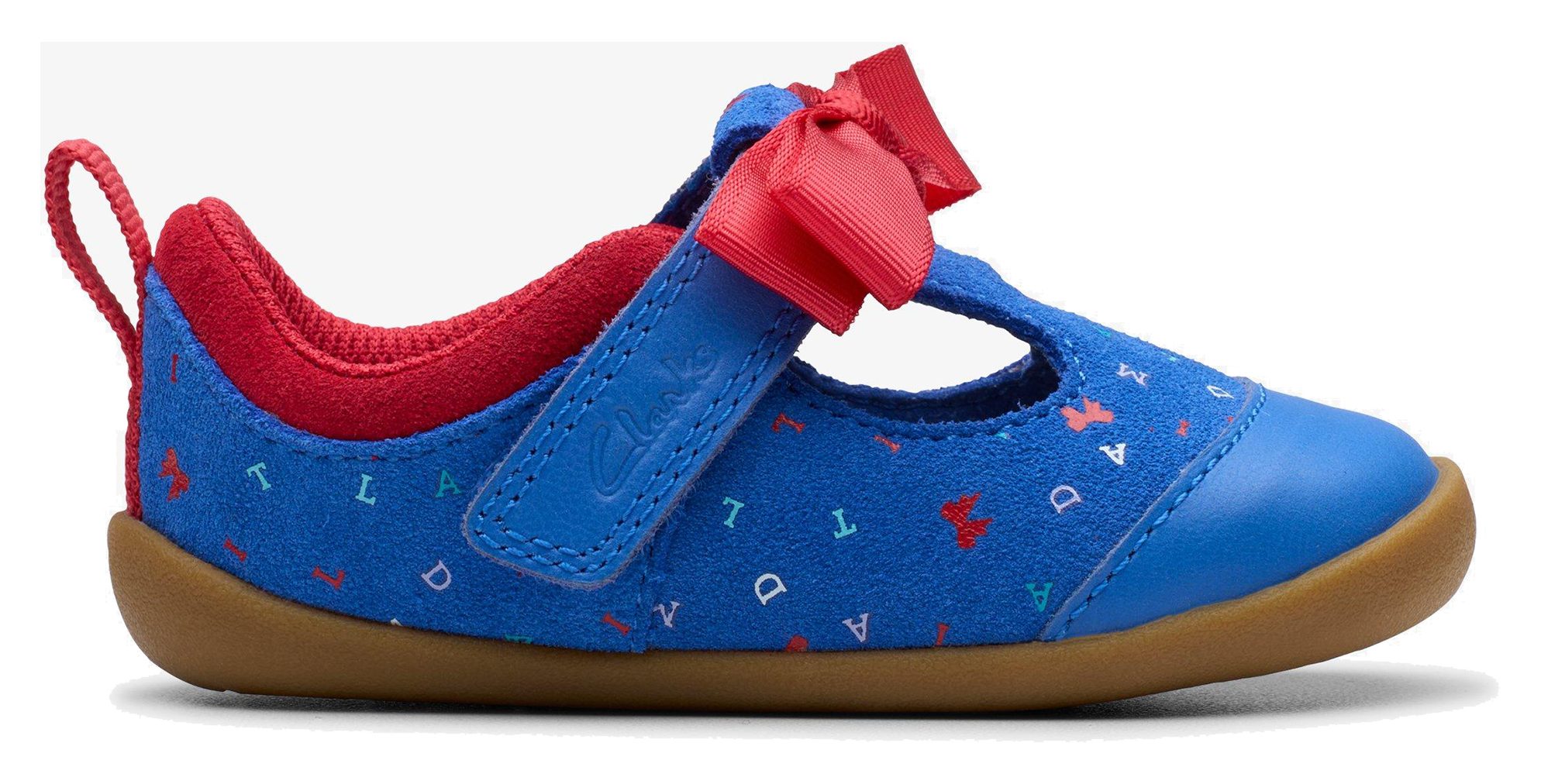 Clarks RDroamer Bow Toddler Blue Print 26182284 - Girls Shoes ...