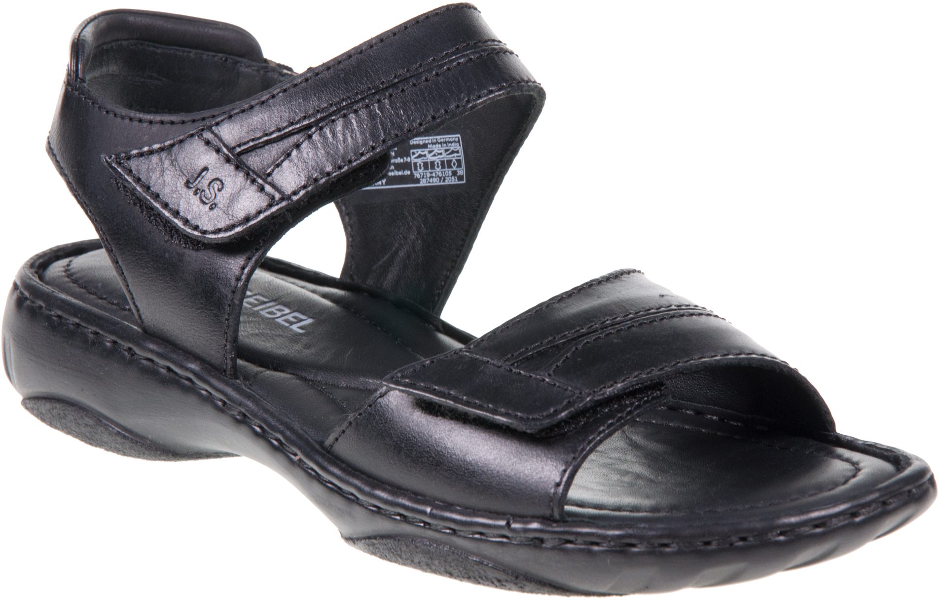 Josef Seibel Debra 19 Black / Black 76719 476 105 - Full Sandals ...