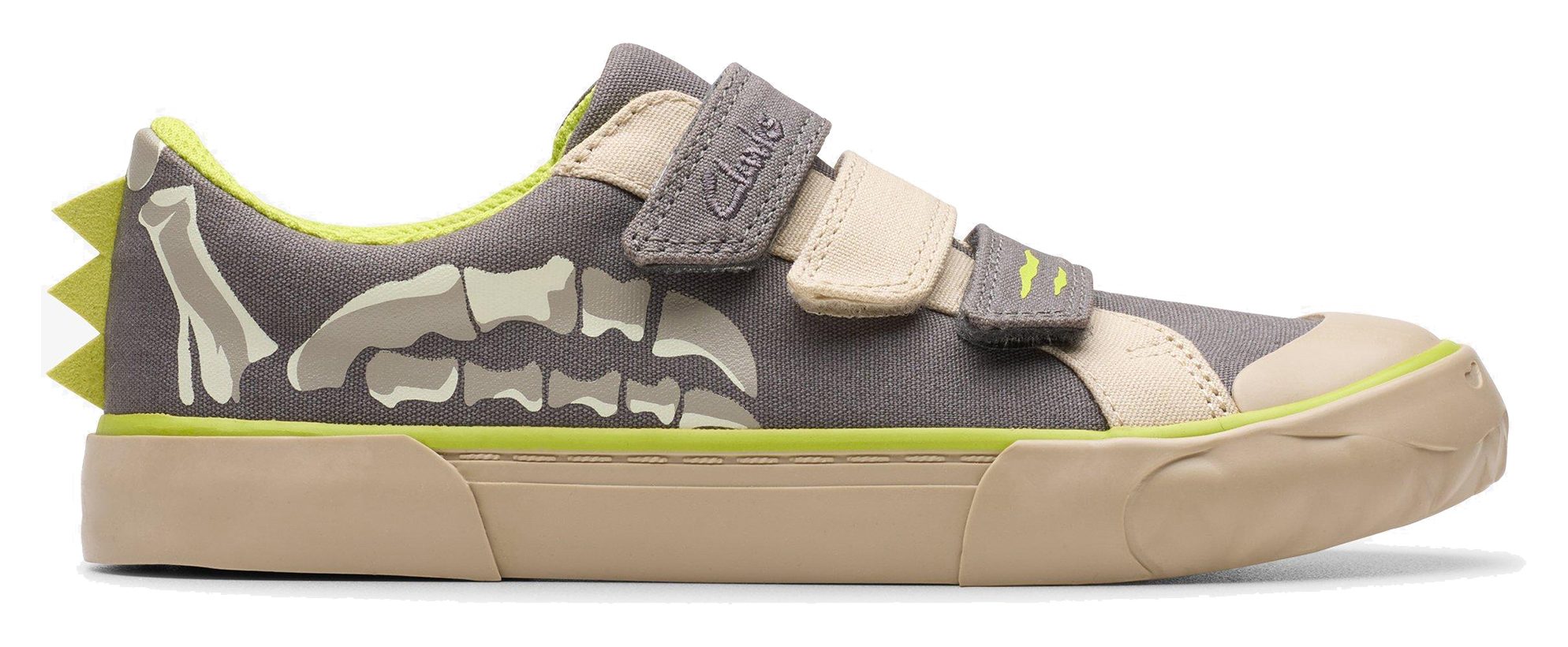 Clarks Foxing Stomp Kids Grey Canvas 26181077 - Boys Shoes - Humphries ...