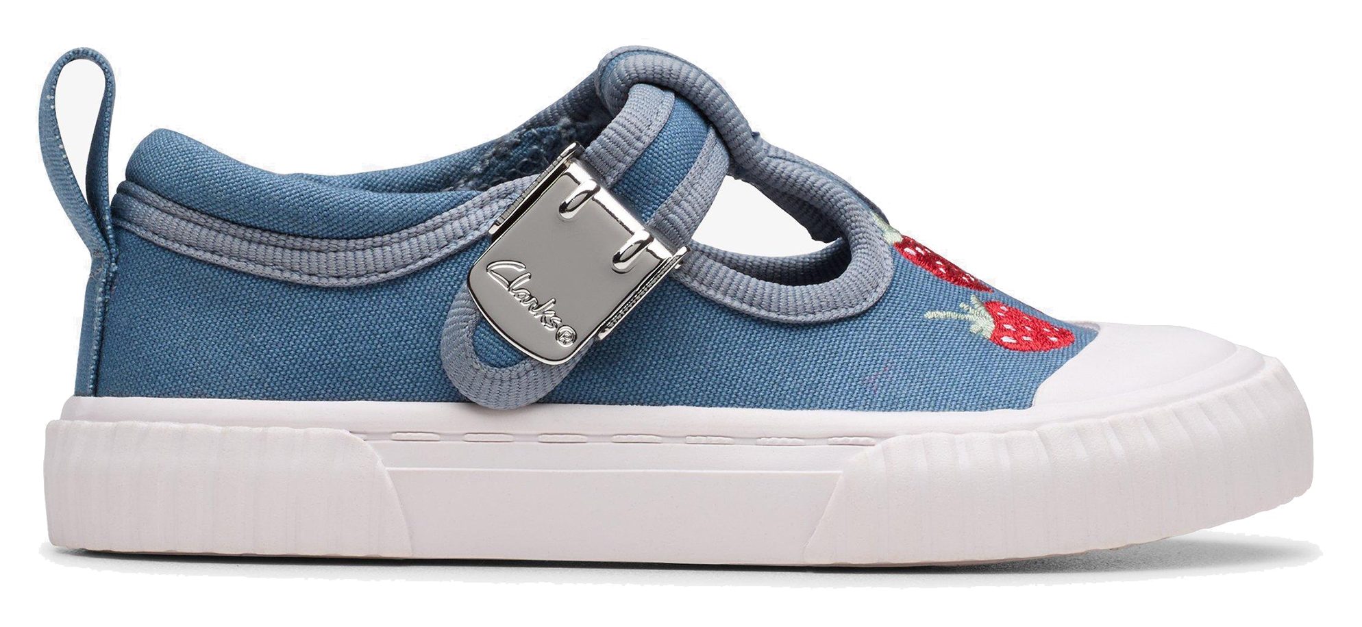 Clarks Foxing Berry Toddler Blue Canvas 26182255 - Girls Shoes ...