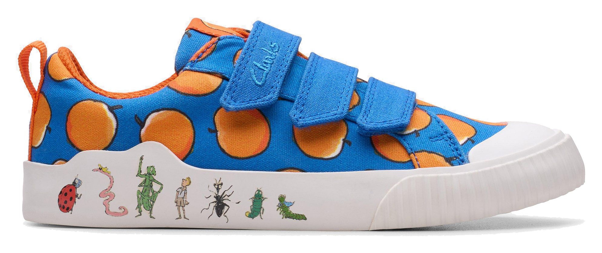 Clarks Roald Dahl Foxing Air Kids Blue Canvas 26182493 - Boys Shoes ...