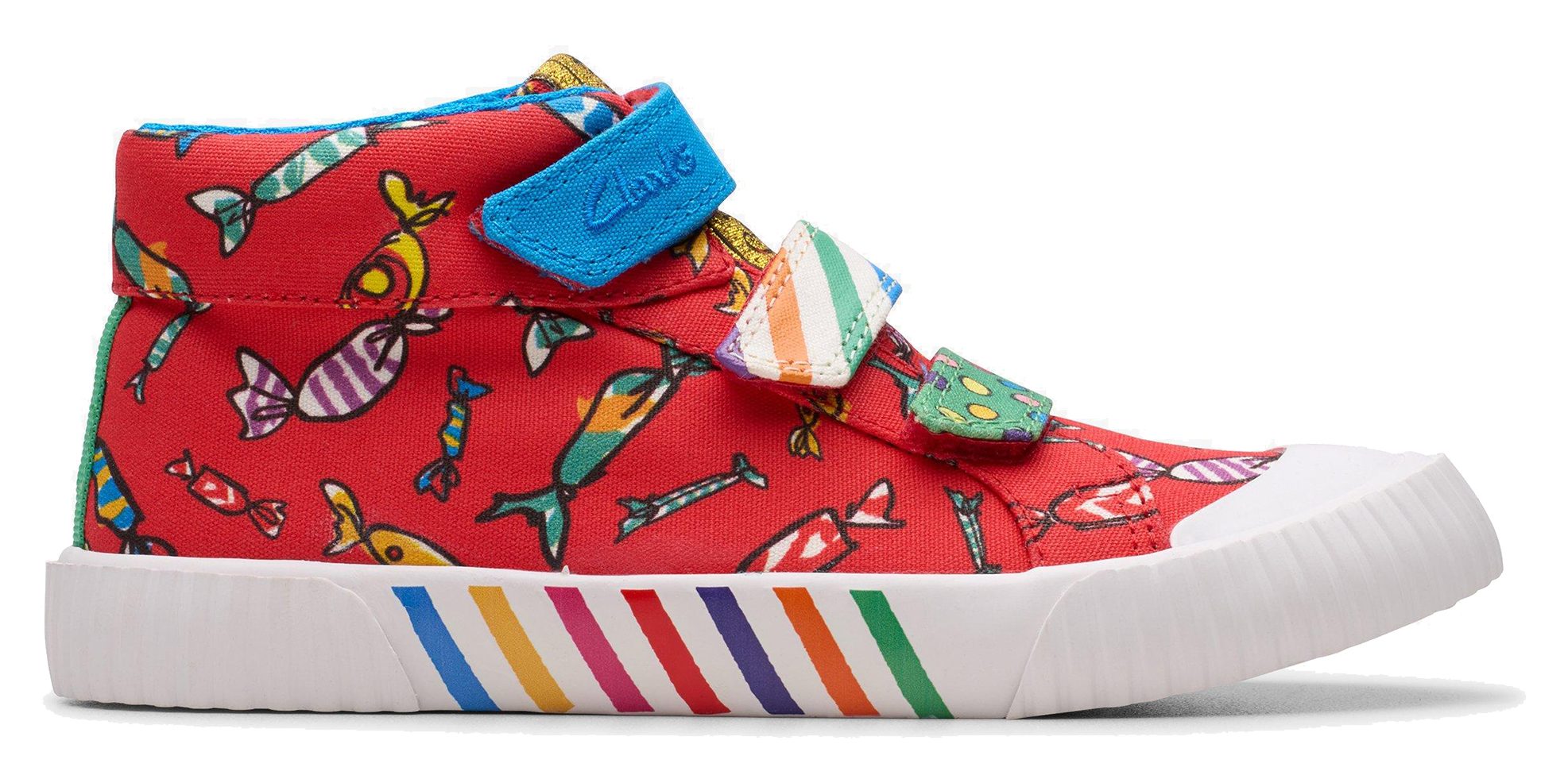 Clarks Roald Dahl Foxing Hi Kids Red Canvas 26182289 - Boys Shoes ...