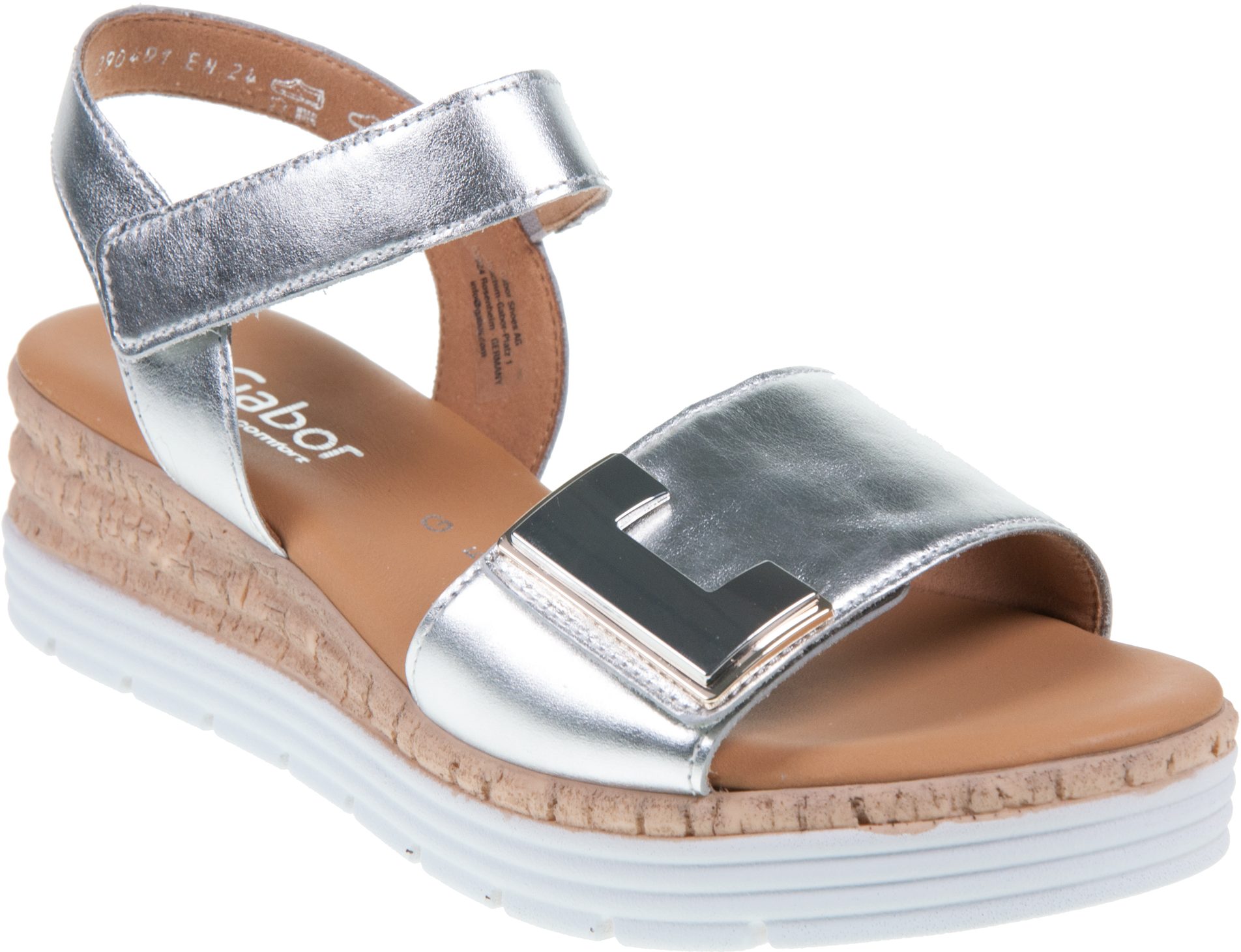 Gabor Shout Silver 62.700.10 - Full Sandals - Humphries Shoes