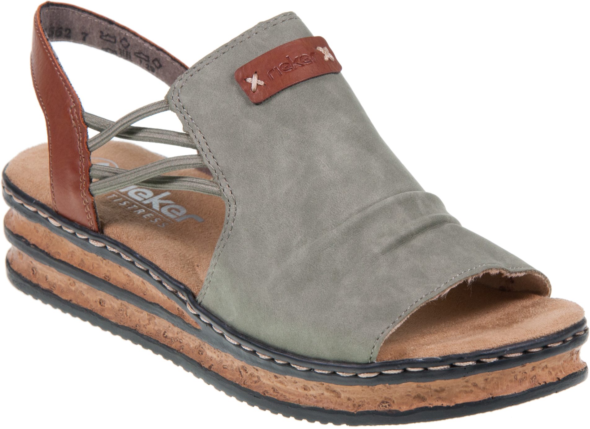 Rieker 62962 Regina Green 62962-52 - Full Sandals - Humphries Shoes