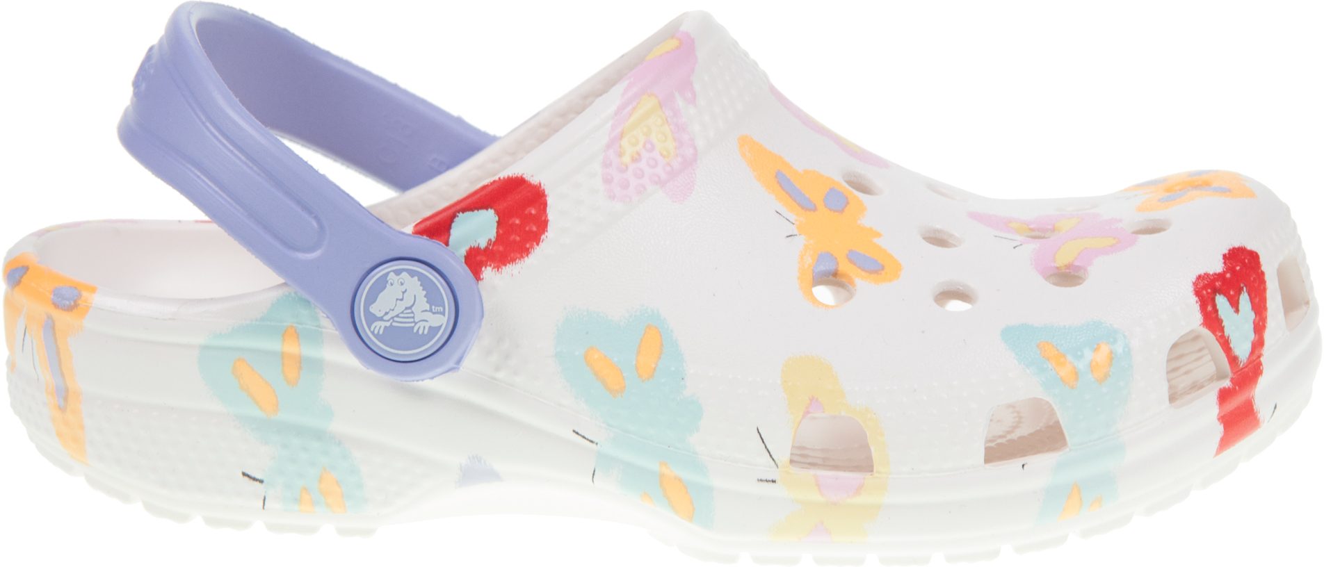 Crocs Butterfly Graphic Clog Kids Chalk 211255 0WV - Girls Shoes ...