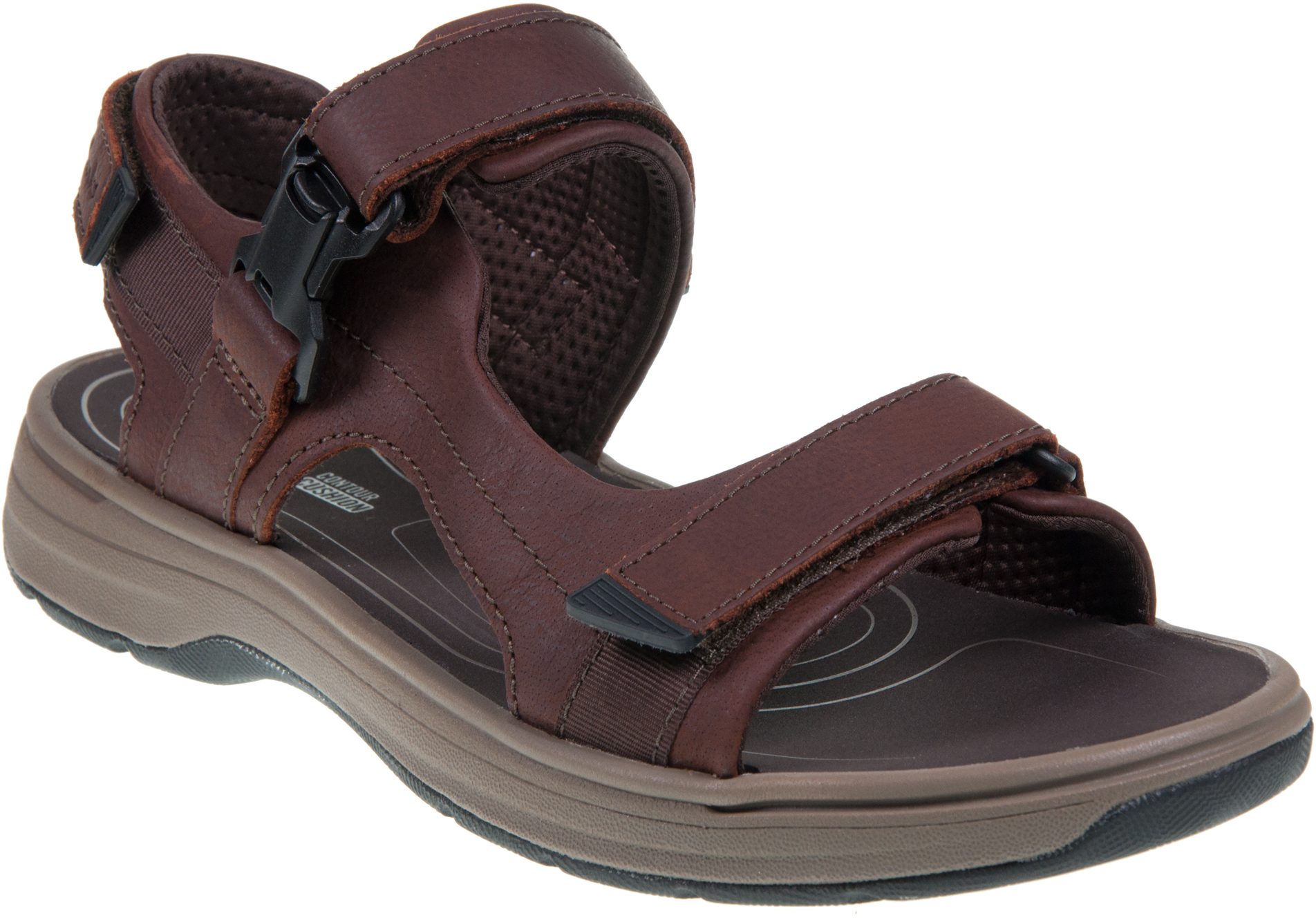 Clarks Saltway Edge Dark Brown Leather 26184777 - Full Sandals ...