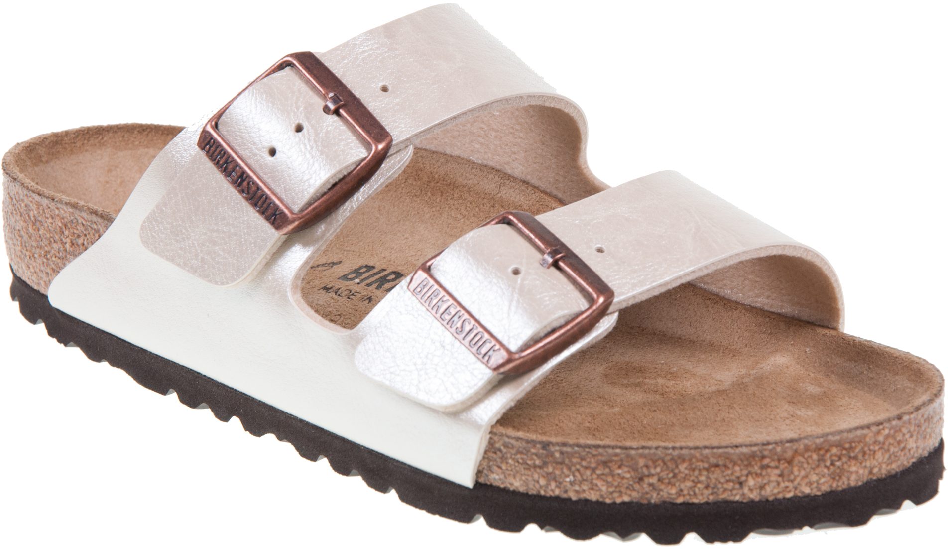 Birkenstock Arizona Graceful Pearl White 1009920 - Mule Sandals ...