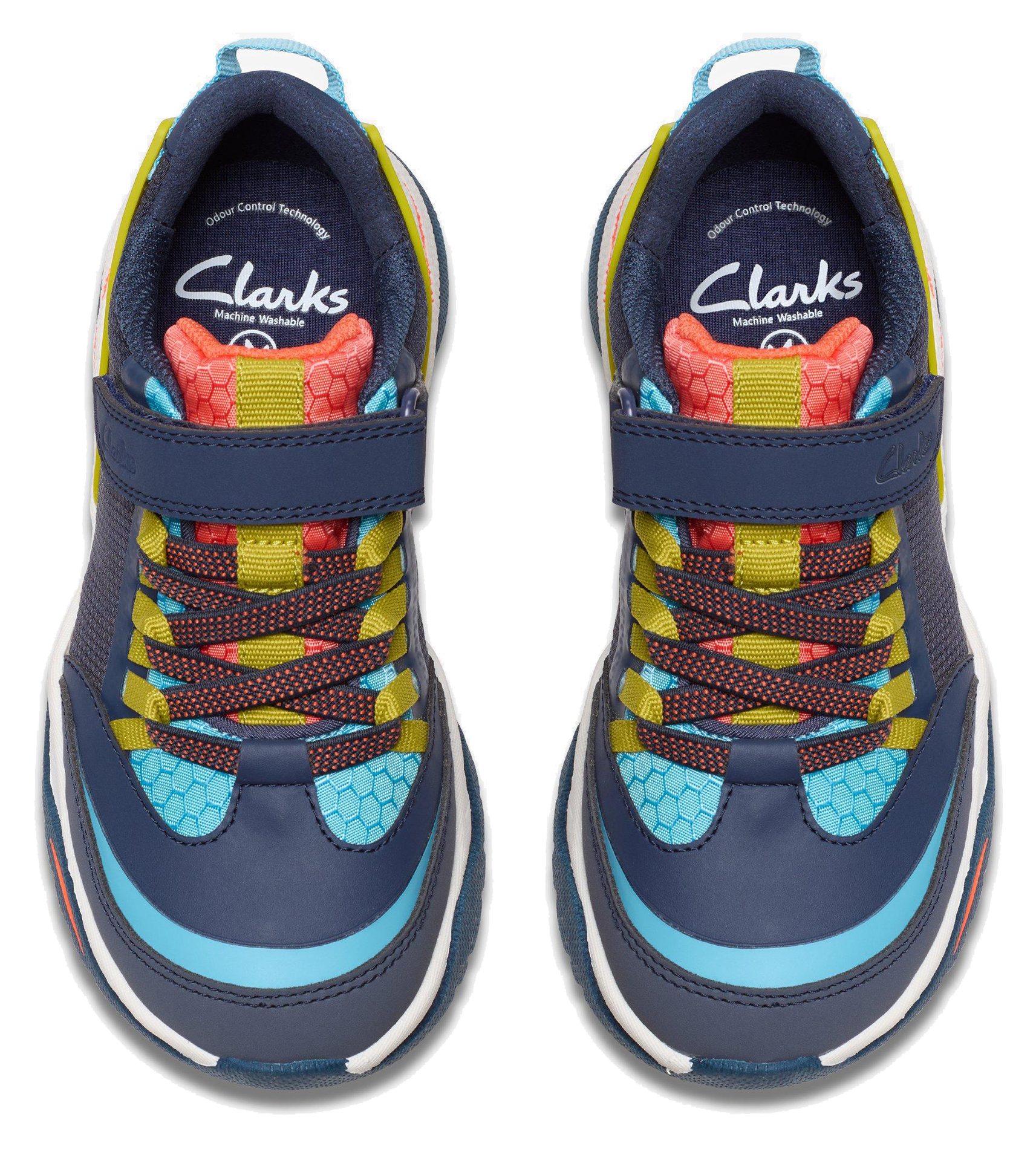 Clarks Feather Track Kids Navy Combi 26183349 - Boys Shoes - Humphries ...