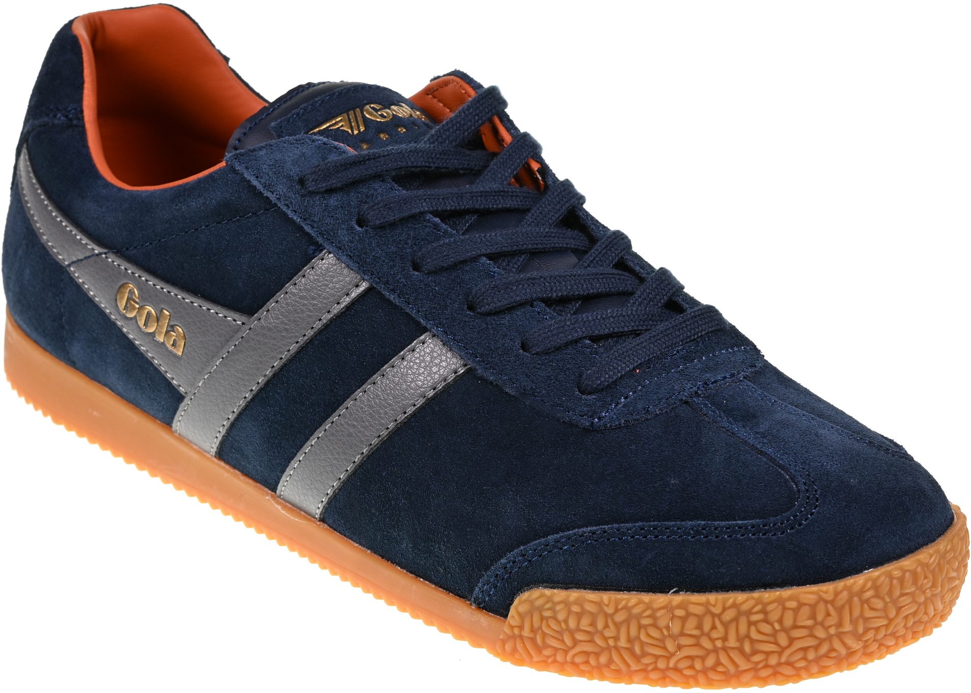 Gola Harrier Mens Navy / Ash / Moody Orange CMA192 EG - Casual Shoes - Humphries Shoes