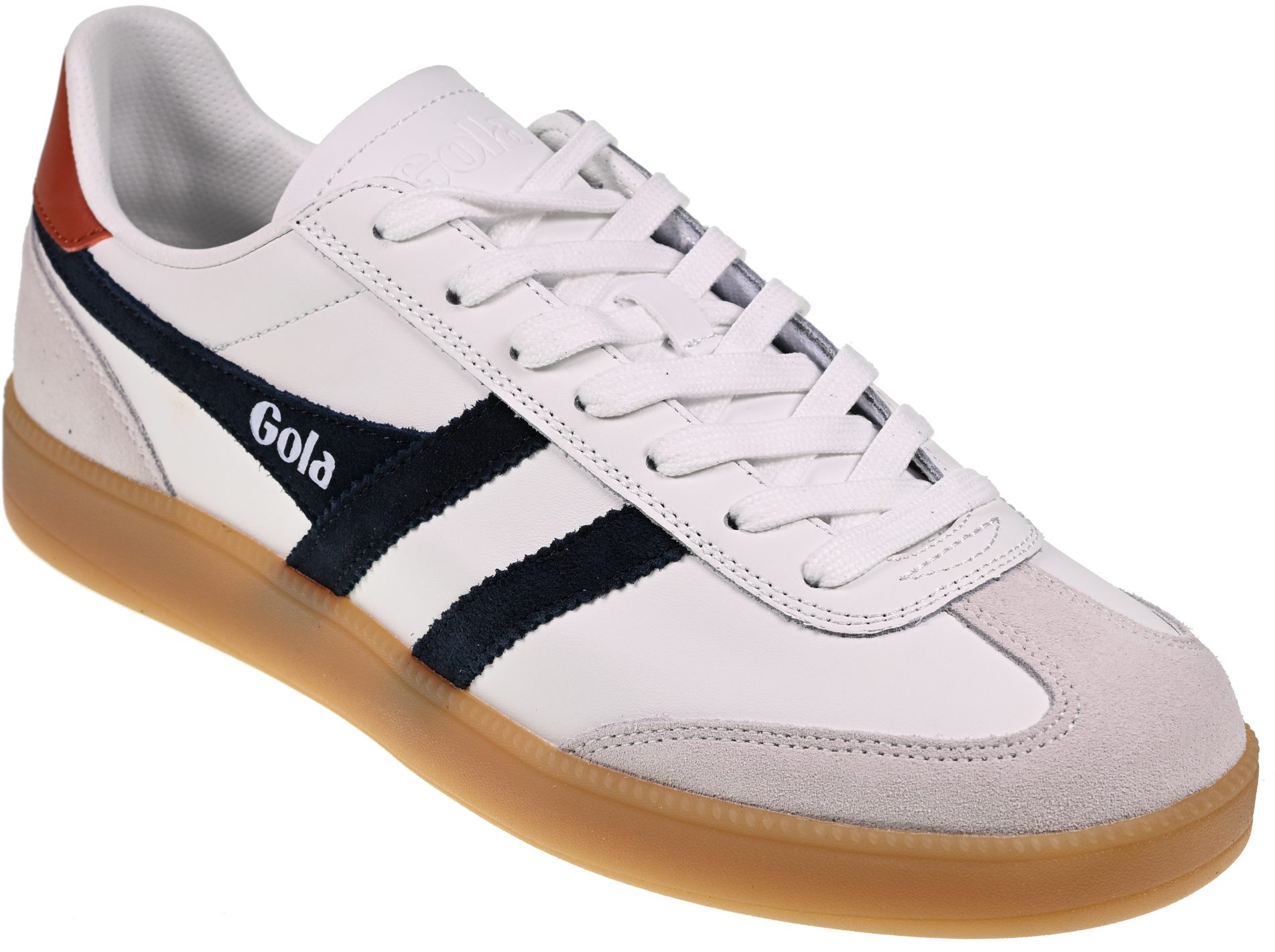 Gola Viper Leather Mens White / Navy / Rust / Gum CMB744 WU - Casual ...
