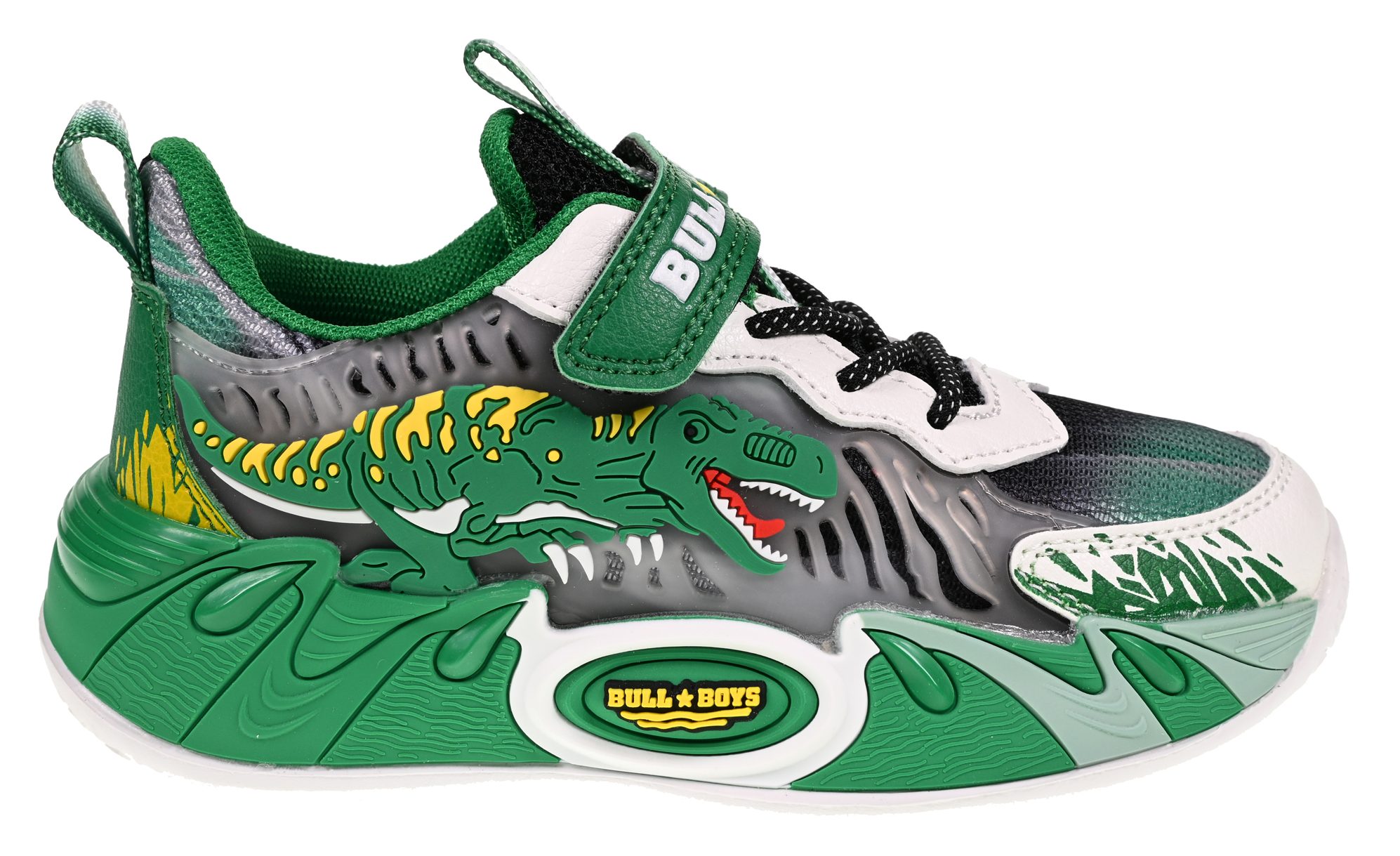 Bull Boys T-Rex Lights Green AL5150 VE01 - Boys Shoes - Humphries Shoes