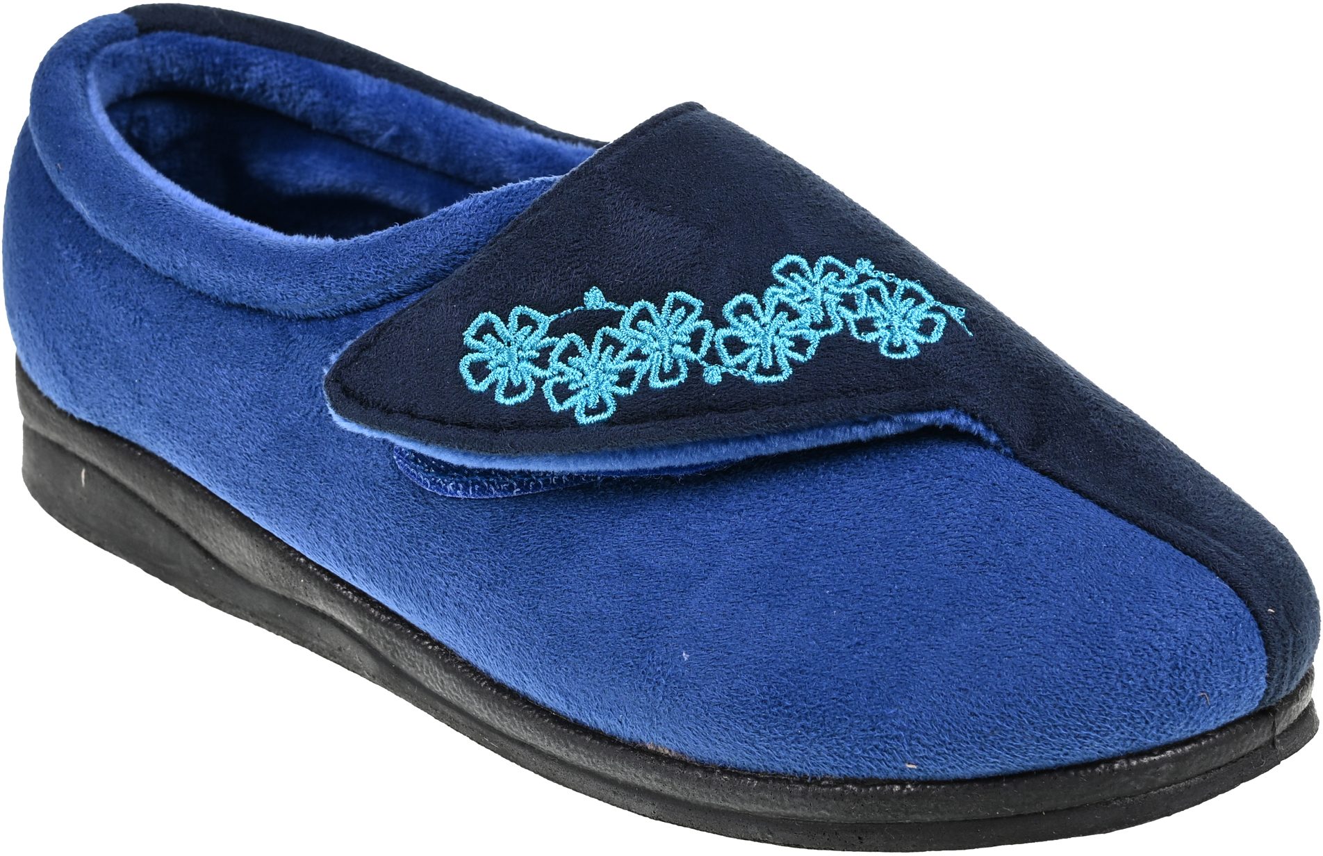 Padders Hug Royal / Combi 424N/50 - Full Slippers - Humphries Shoes